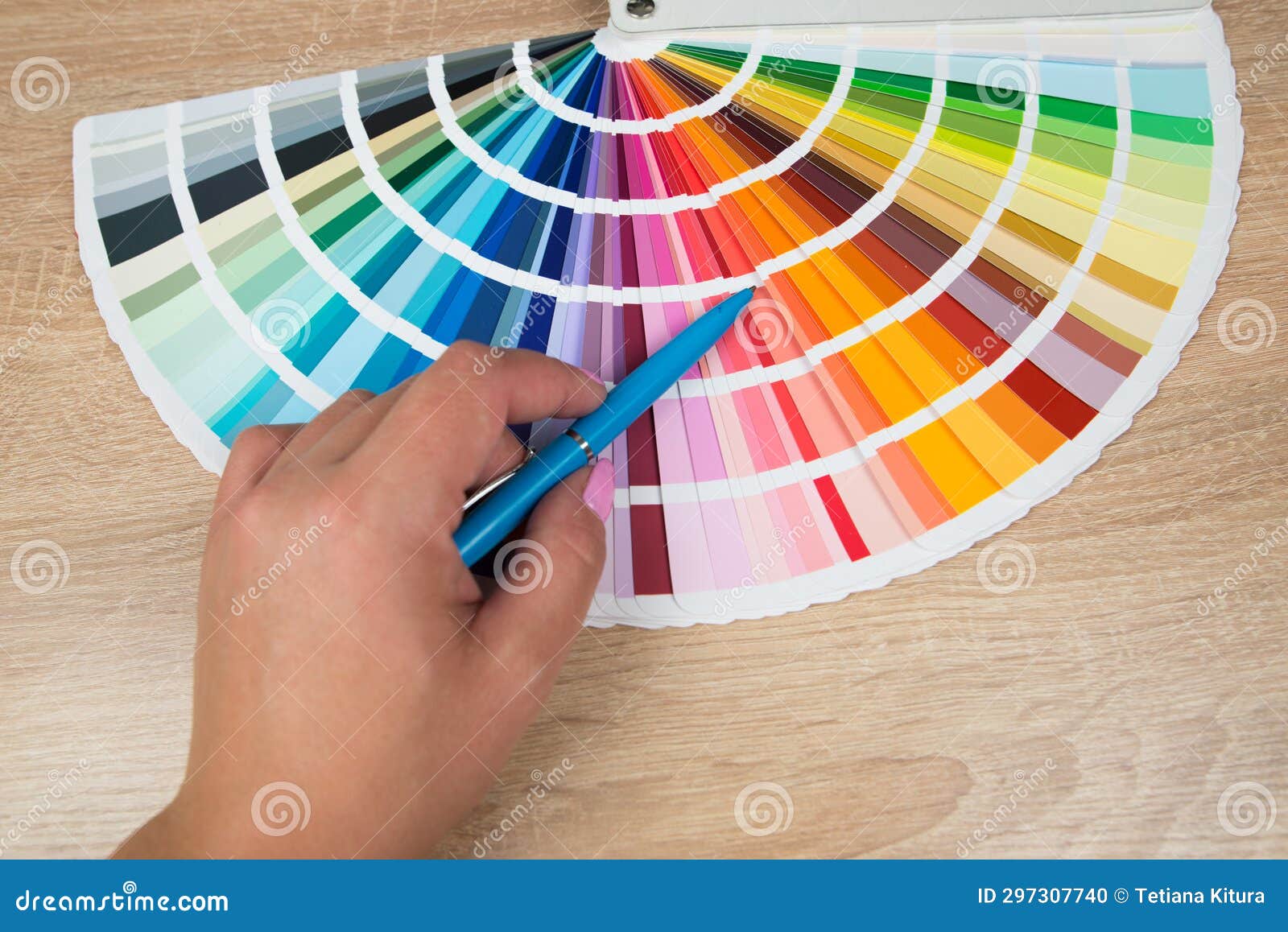 Graphic Designer Choosing Color from Sampler Stock Photo - Image of ...