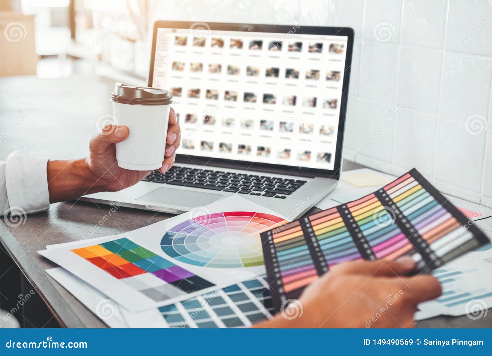 Graphic Designer Creative Planning and Thinking of Ideas for Success ...