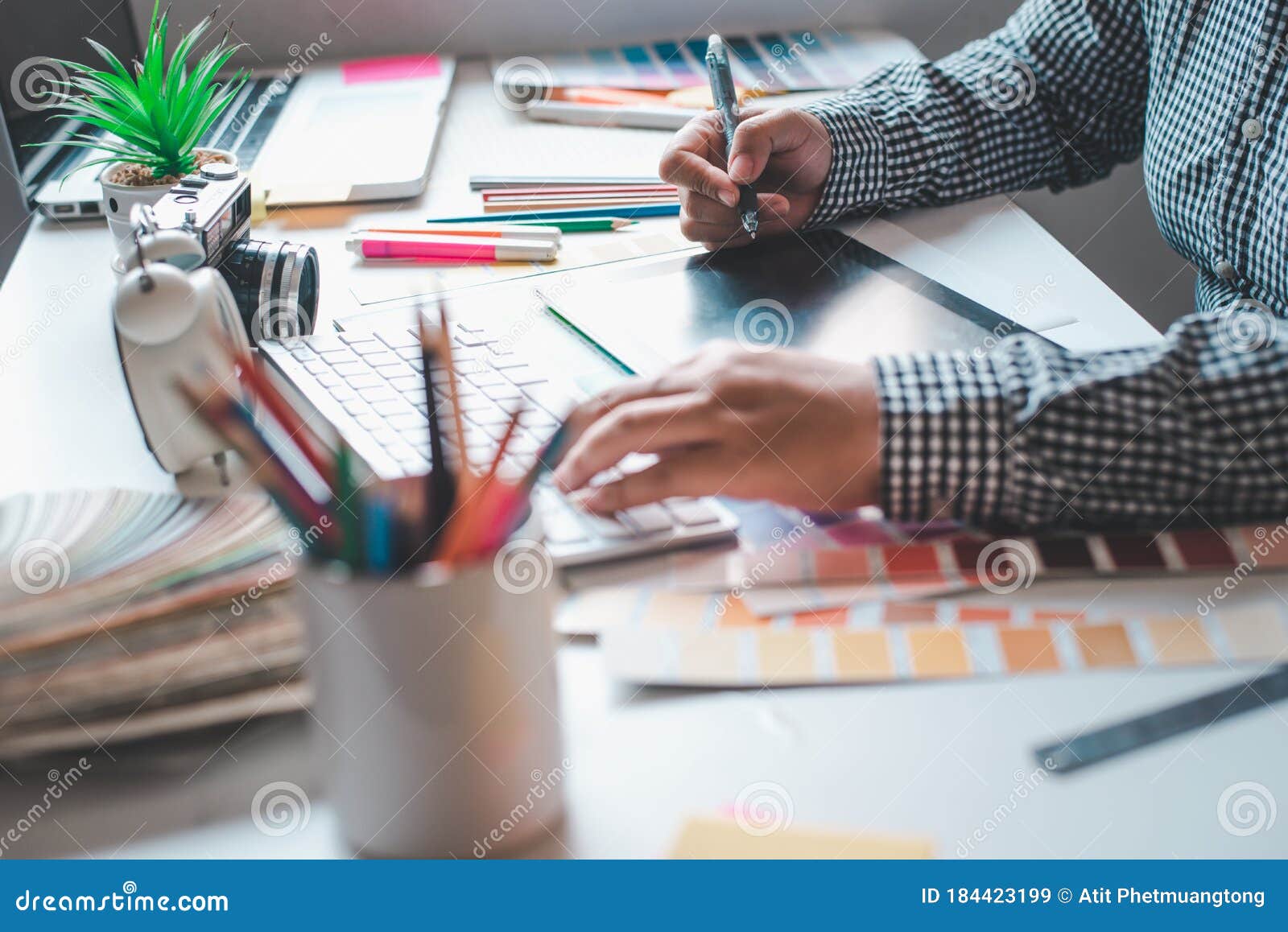 The Graphic Designer Creative Team Is Currently Working On The Design ...