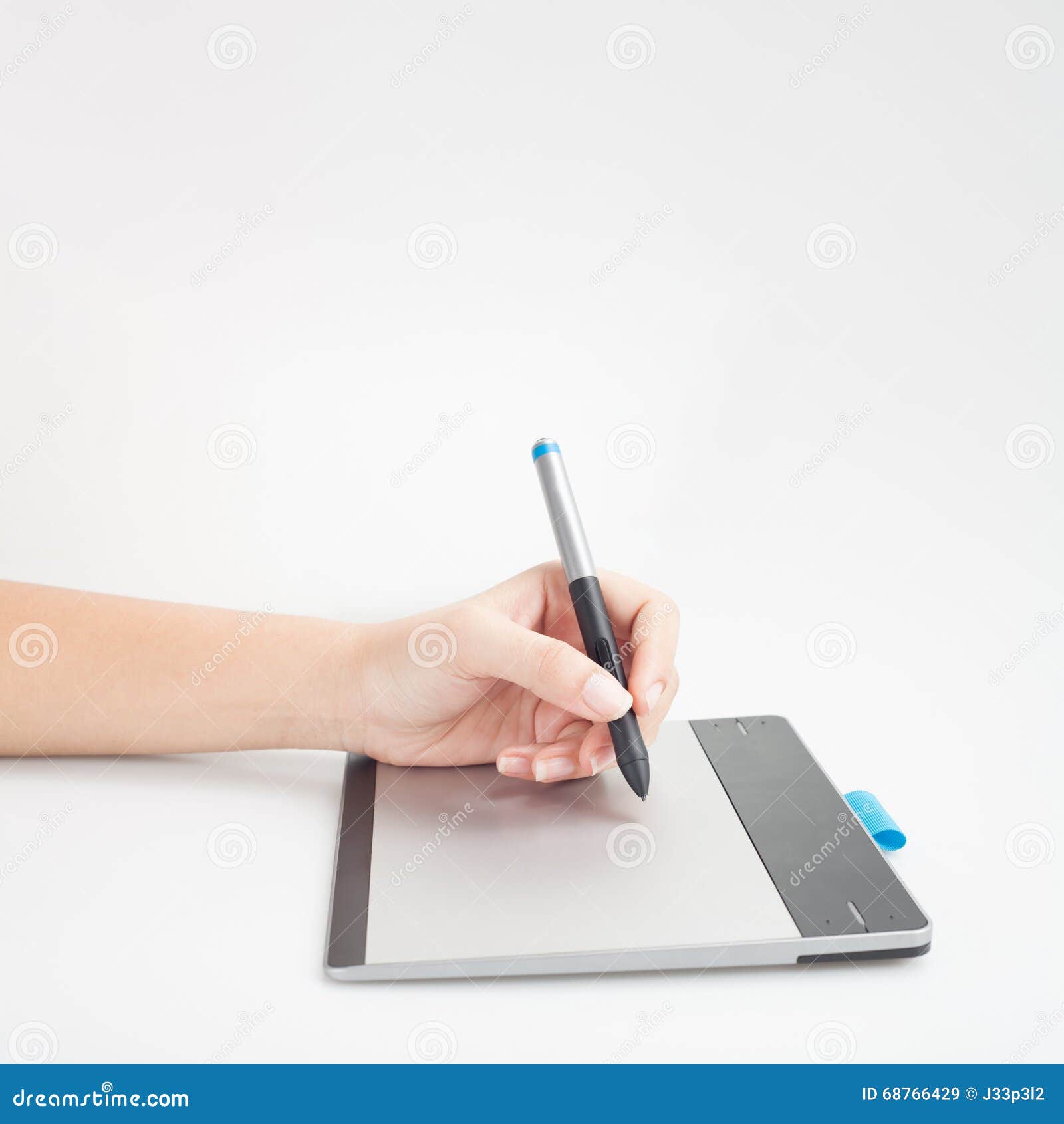 Graphic Designer Hands Writing on Digital Tablet Stock Image - Image of ...