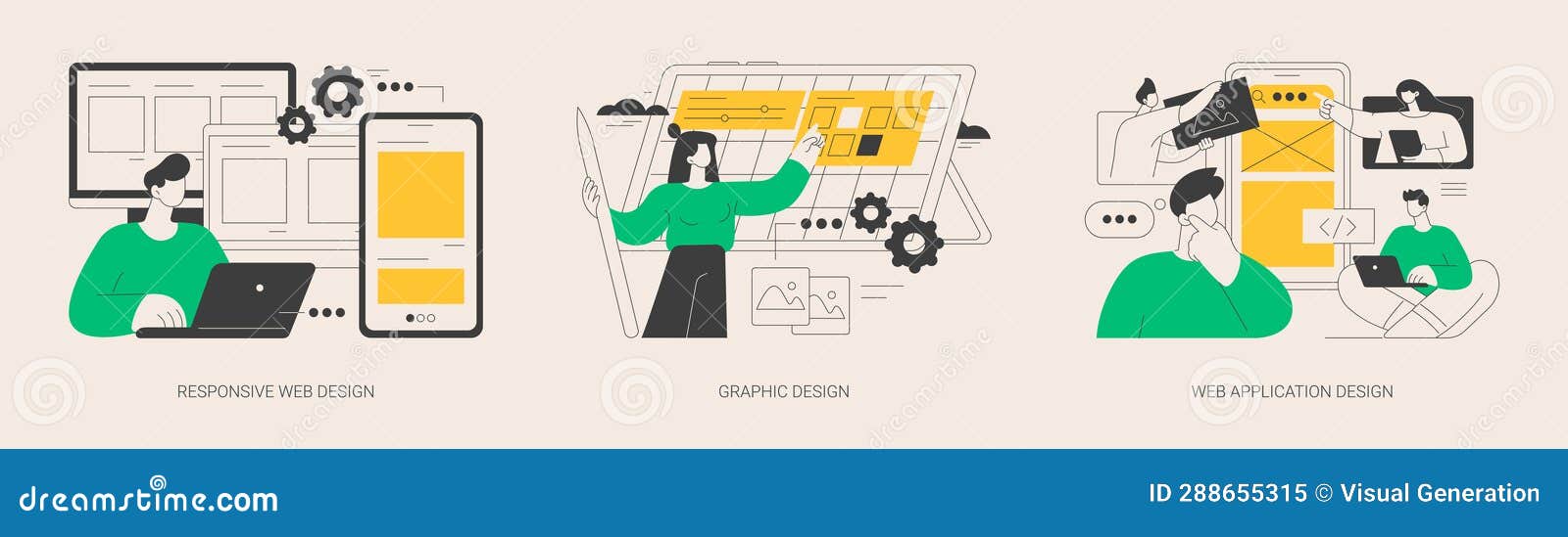 Graphic Designer Service Abstract Concept Vector Illustrations. Stock ...