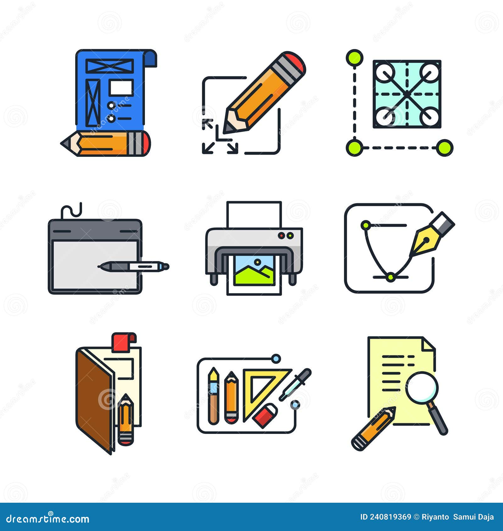 Graphic Designer Simple Icon Color Illustration Stock Vector ...
