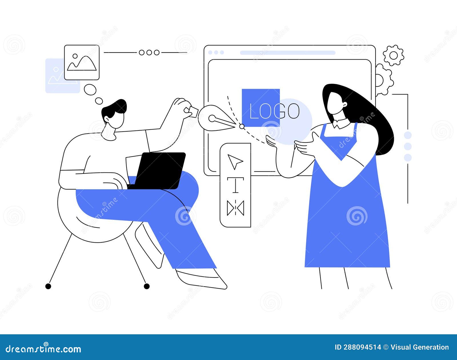 Graphic Designer Software Abstract Concept Vector Illustration. Stock ...