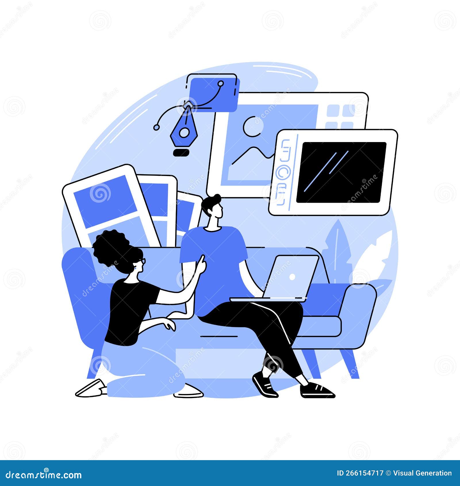Graphic Designer Software Isolated Cartoon Vector Illustrations. Stock ...