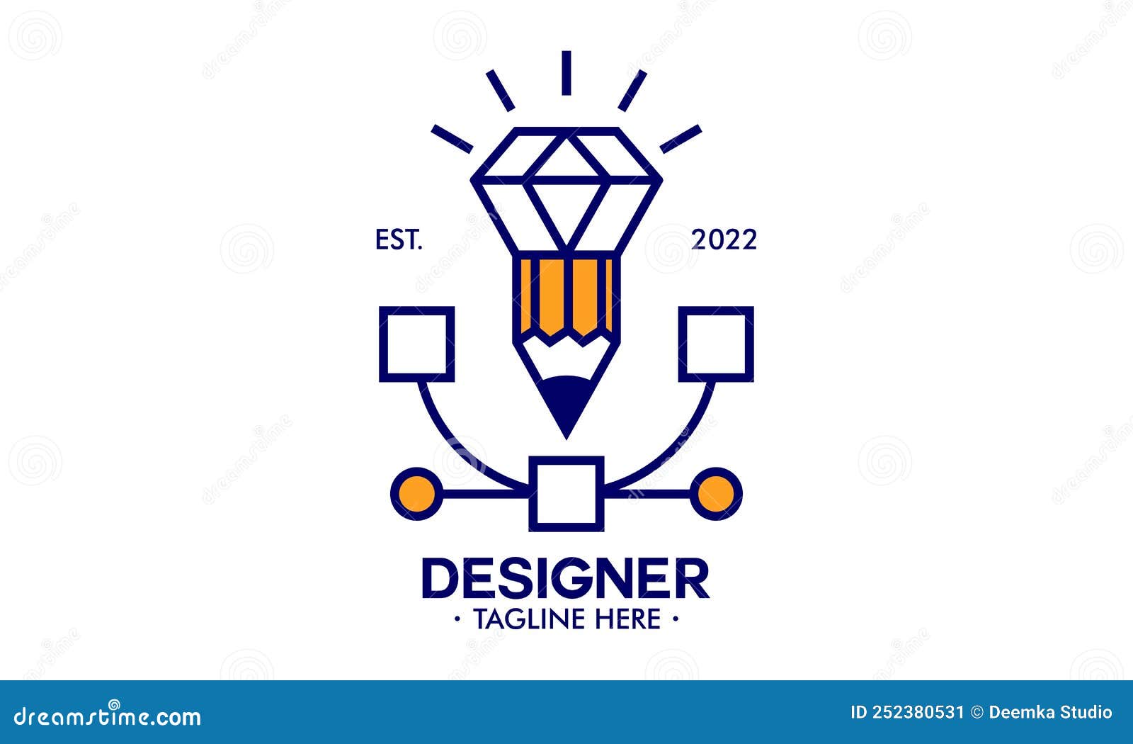 Graphic Designer and Web Design Studio Tool Logo Stock Illustration ...