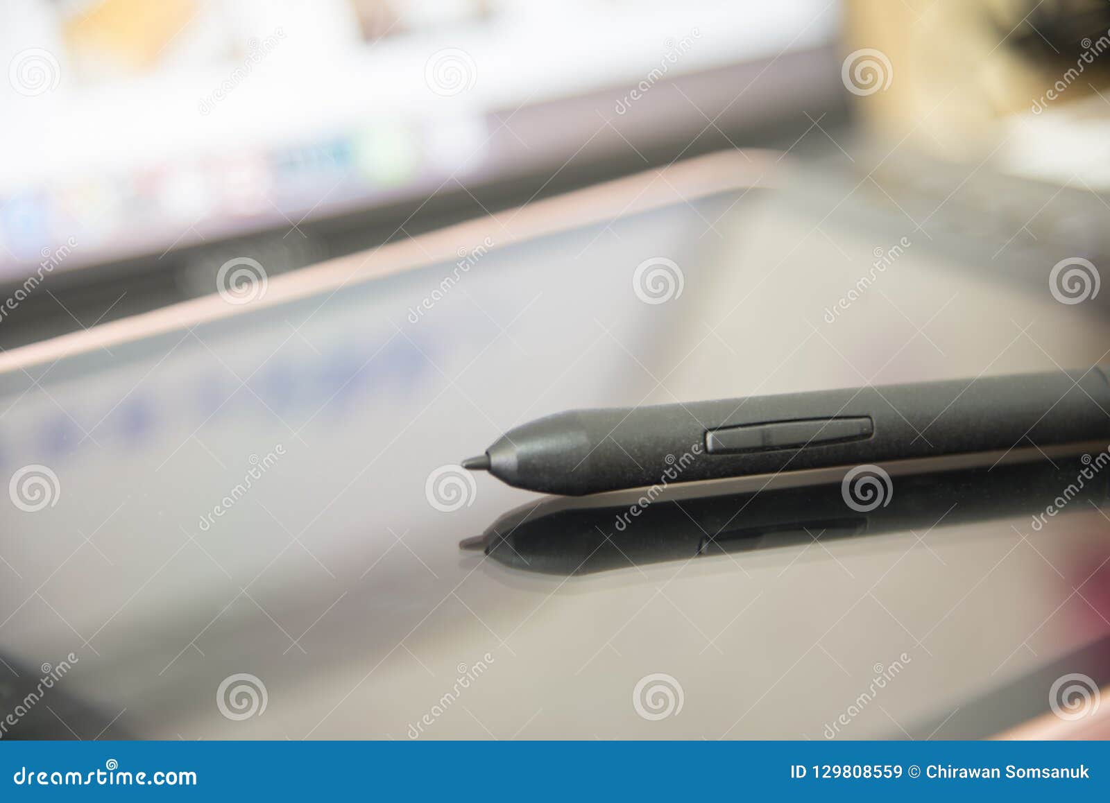 Graphic Designer Work Space. Stock Image - Image of artist, table ...