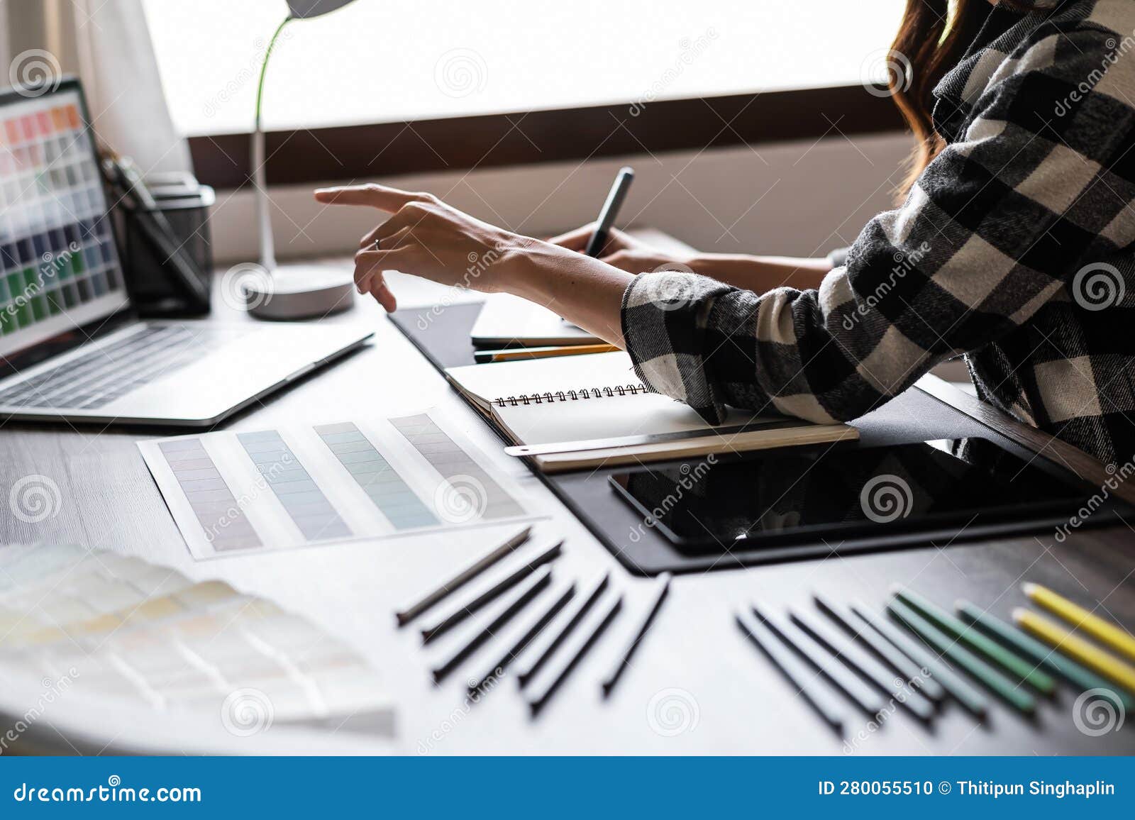 Asian Graphic Designer Working with Creativity Editor Ideas Designer ...