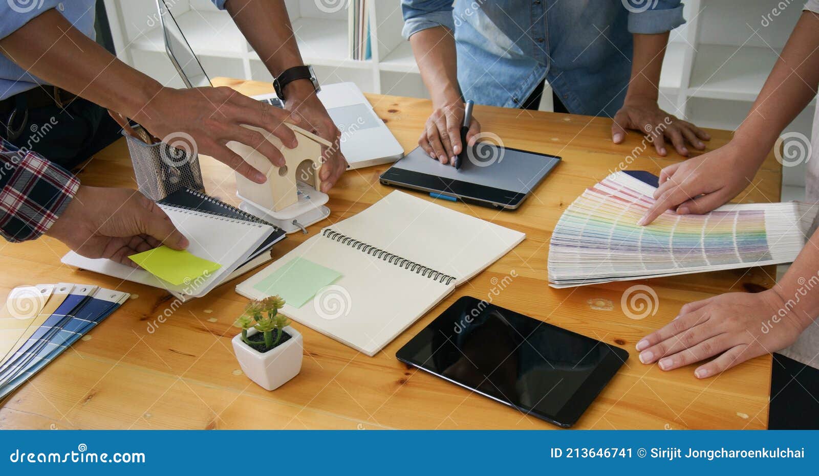 Graphic Designer Working on Digital Tablet. Artist Drawing on Graphic ...