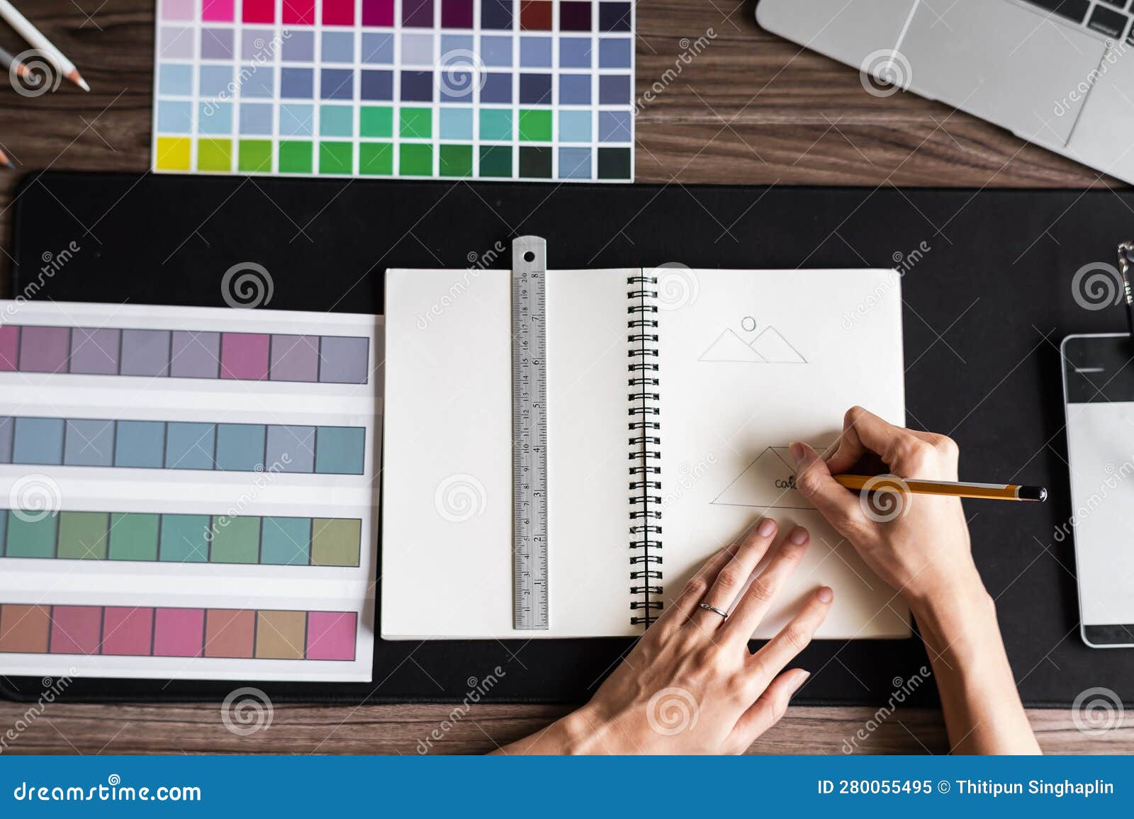 Asian Graphic Designer Working with Creativity Editor Ideas Designer ...