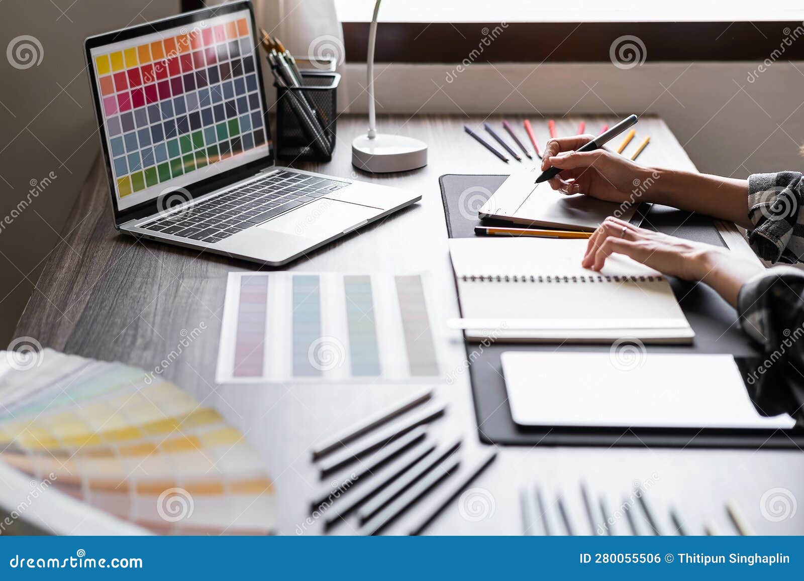 Asian Graphic Designer Working with Creativity Editor Ideas Designer ...