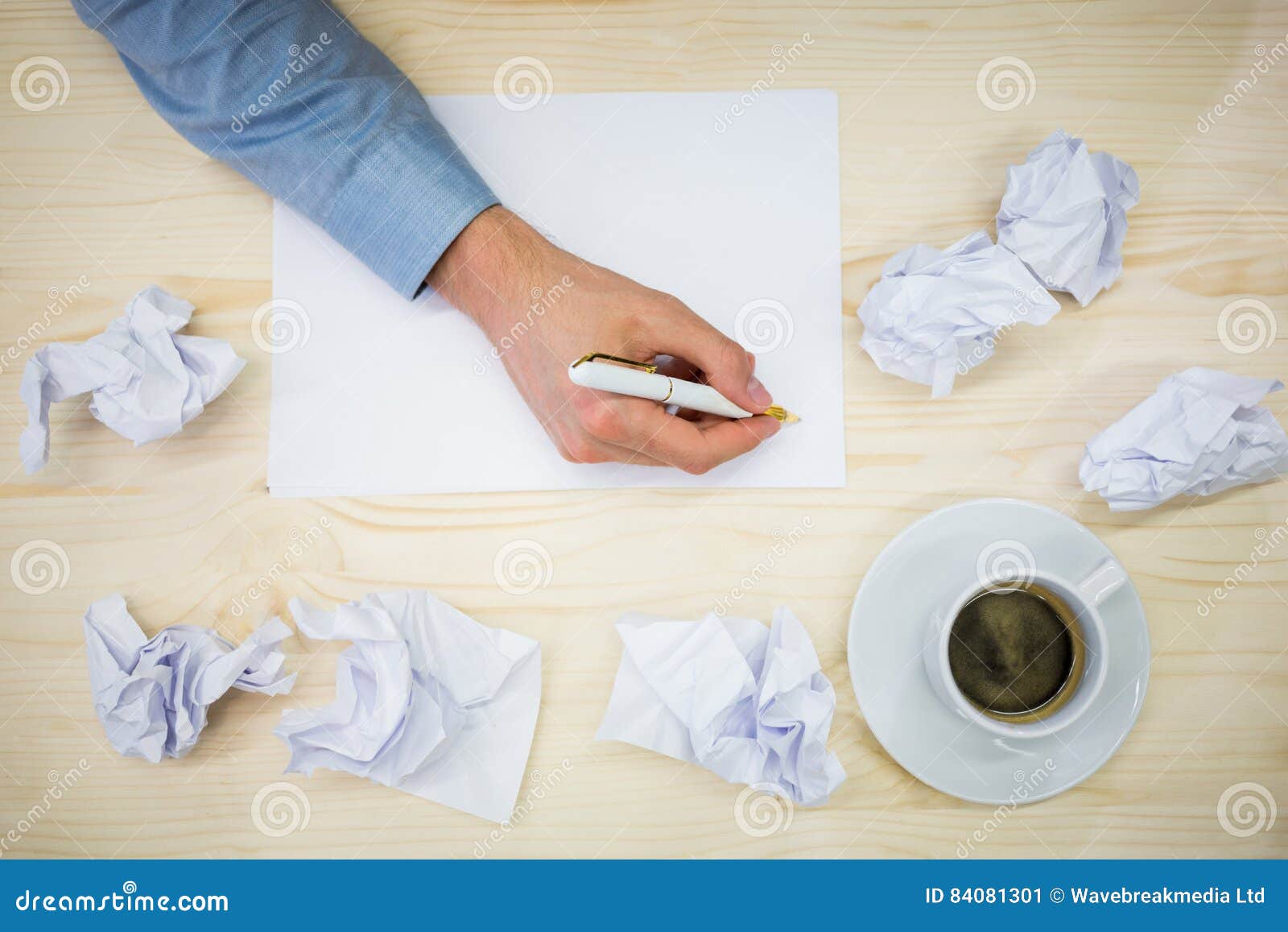 Graphic Designer Writing on Paper Stock Image - Image of frustration ...