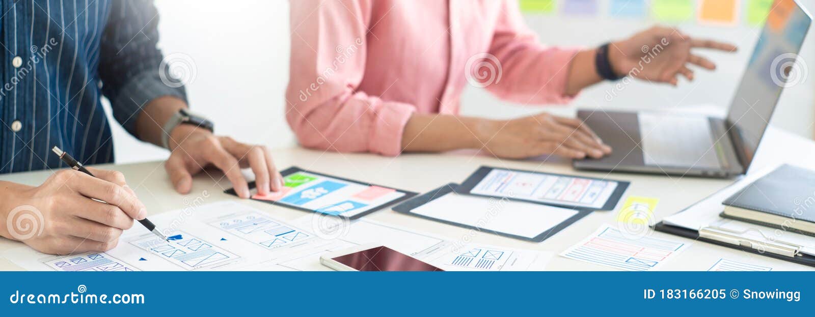 Designers Team Drawing Working With Color Samples Royalty-Free Stock ...