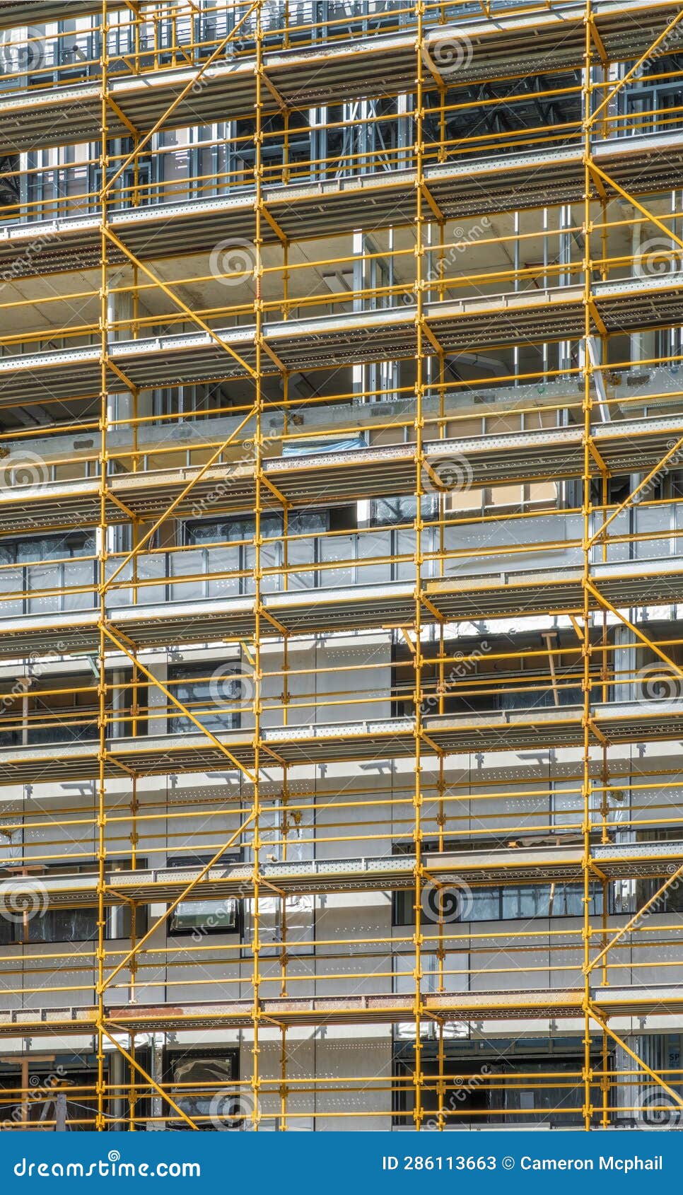 Graphic Detail of a Scaffolding on a Building Under Construction Stock ...