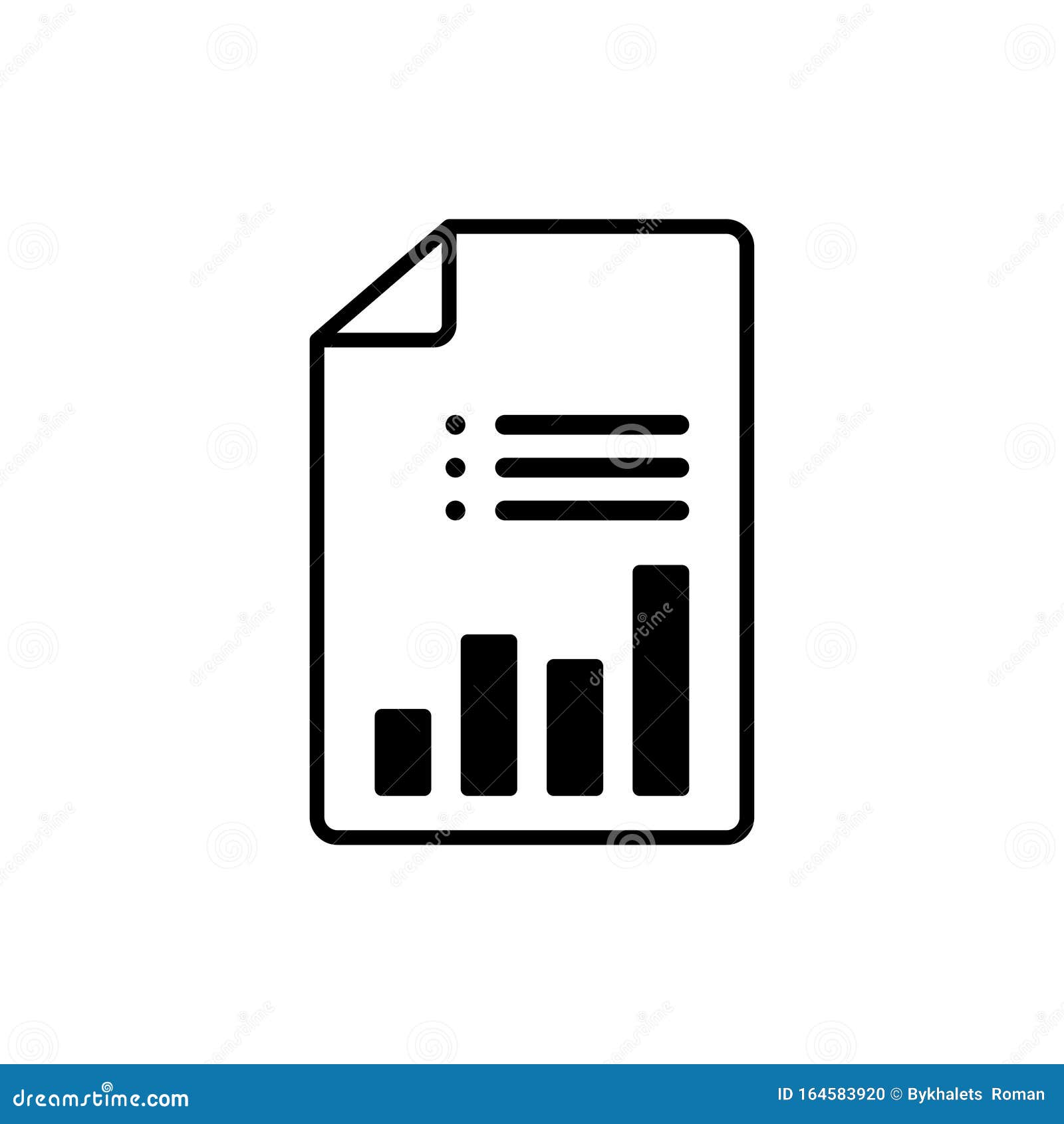 Graphic Document or Report with Chart. Paper Reporting Stock ...