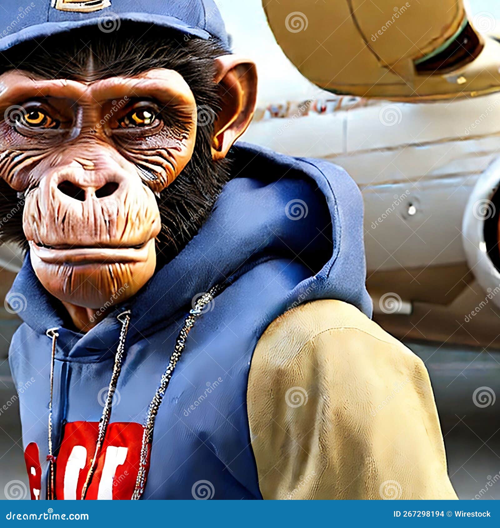 Graphic Drawing of a Monkey Stock Illustration - Illustration of monkey ...