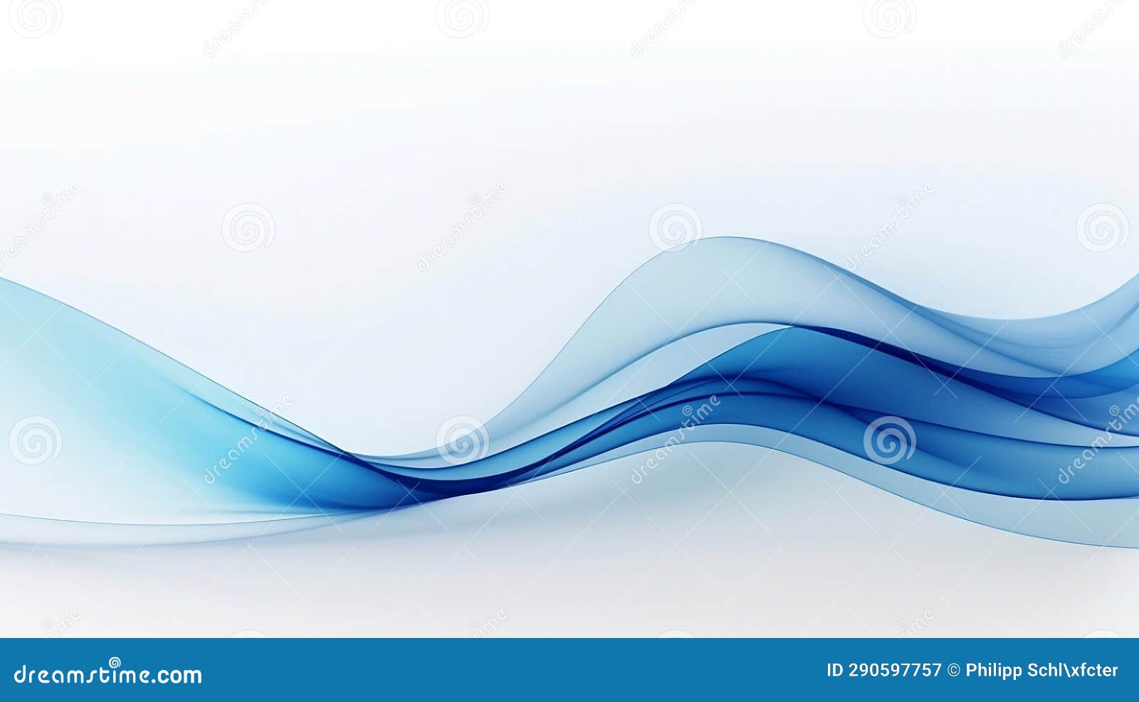 Graphic of Elegant Blue Gradient Line Traversing White Background ...