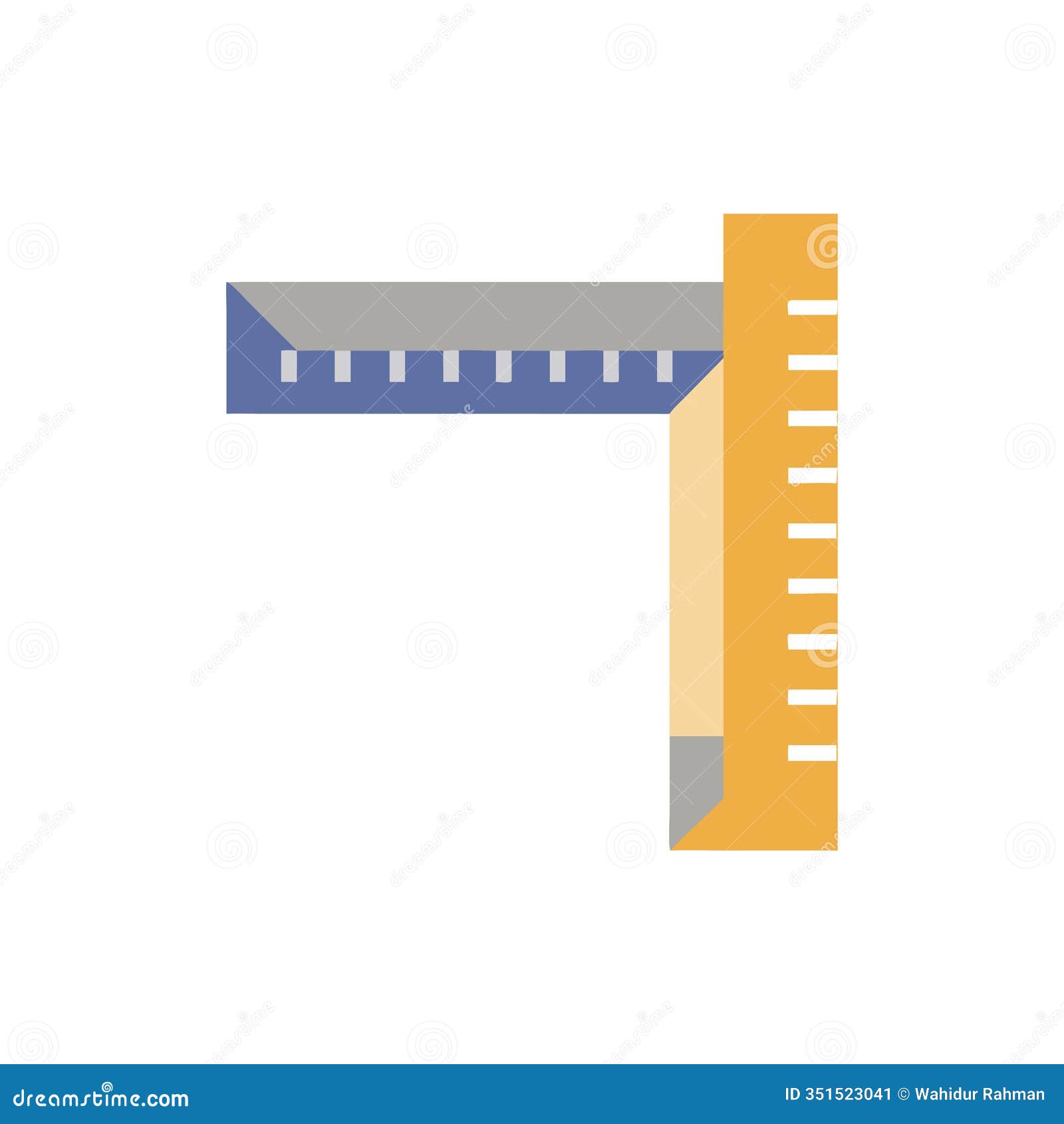 Elegant Corner Ruler Graphic Stock Illustration - Illustration of ...