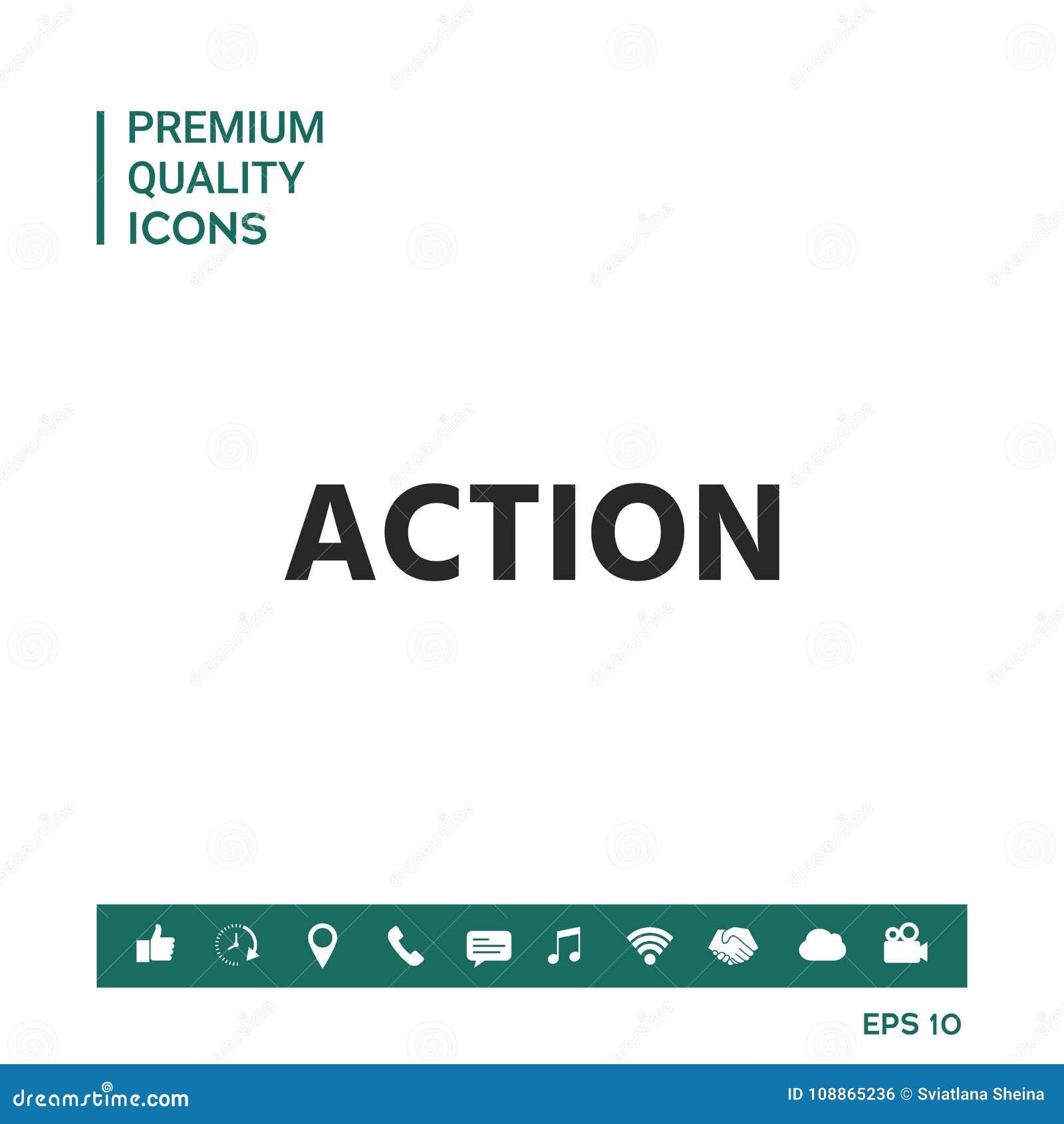 Action button symbol stock vector. Illustration of icon - 108865236