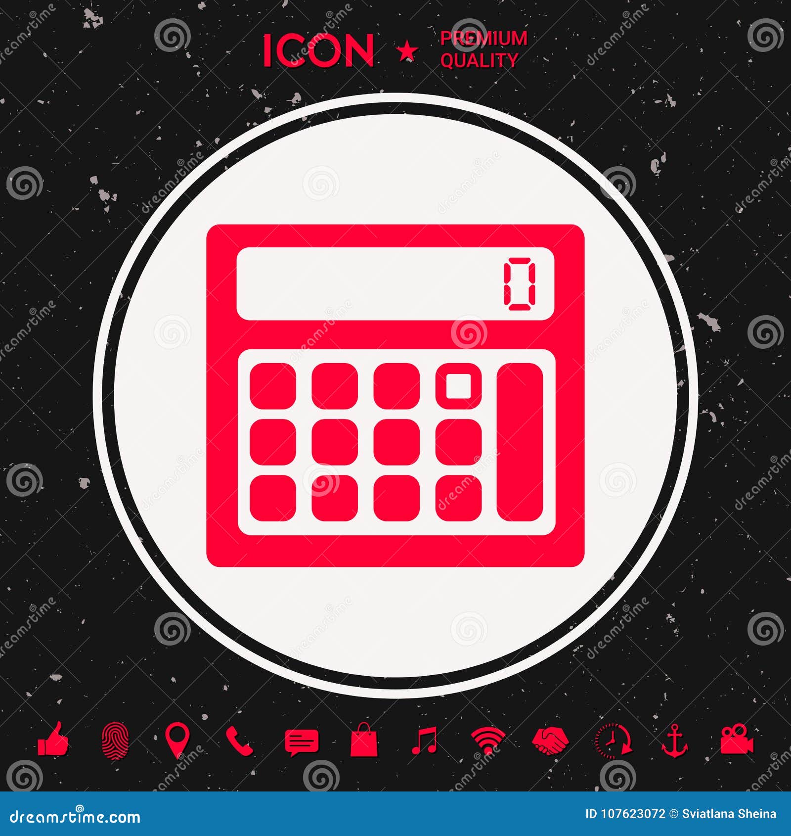 Calculator symbol icon stock vector. Illustration of calculate - 107623072