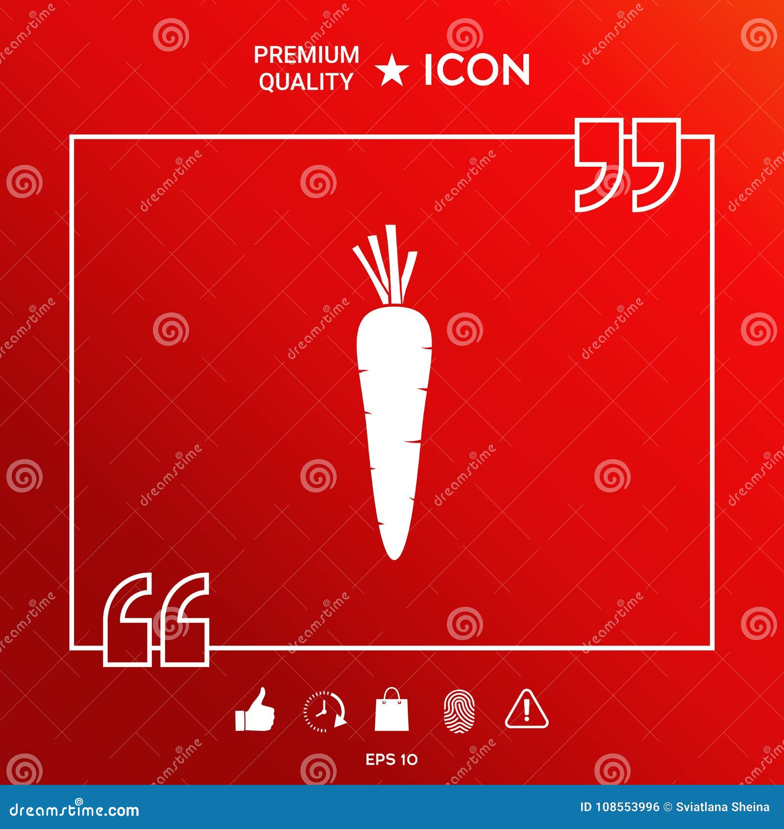Carrot symbol icon stock vector. Illustration of organic - 108553996