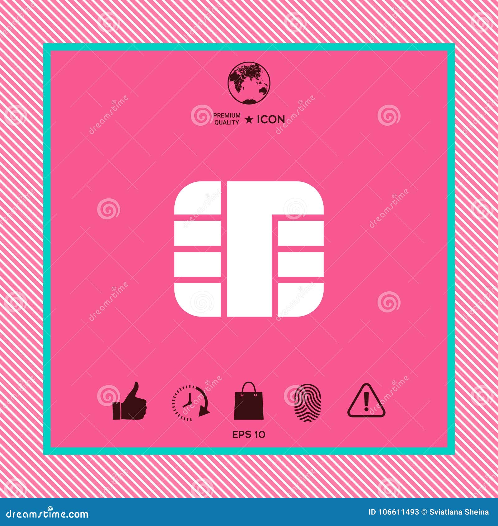 Chip of credit card icon stock vector. Illustration of financial ...