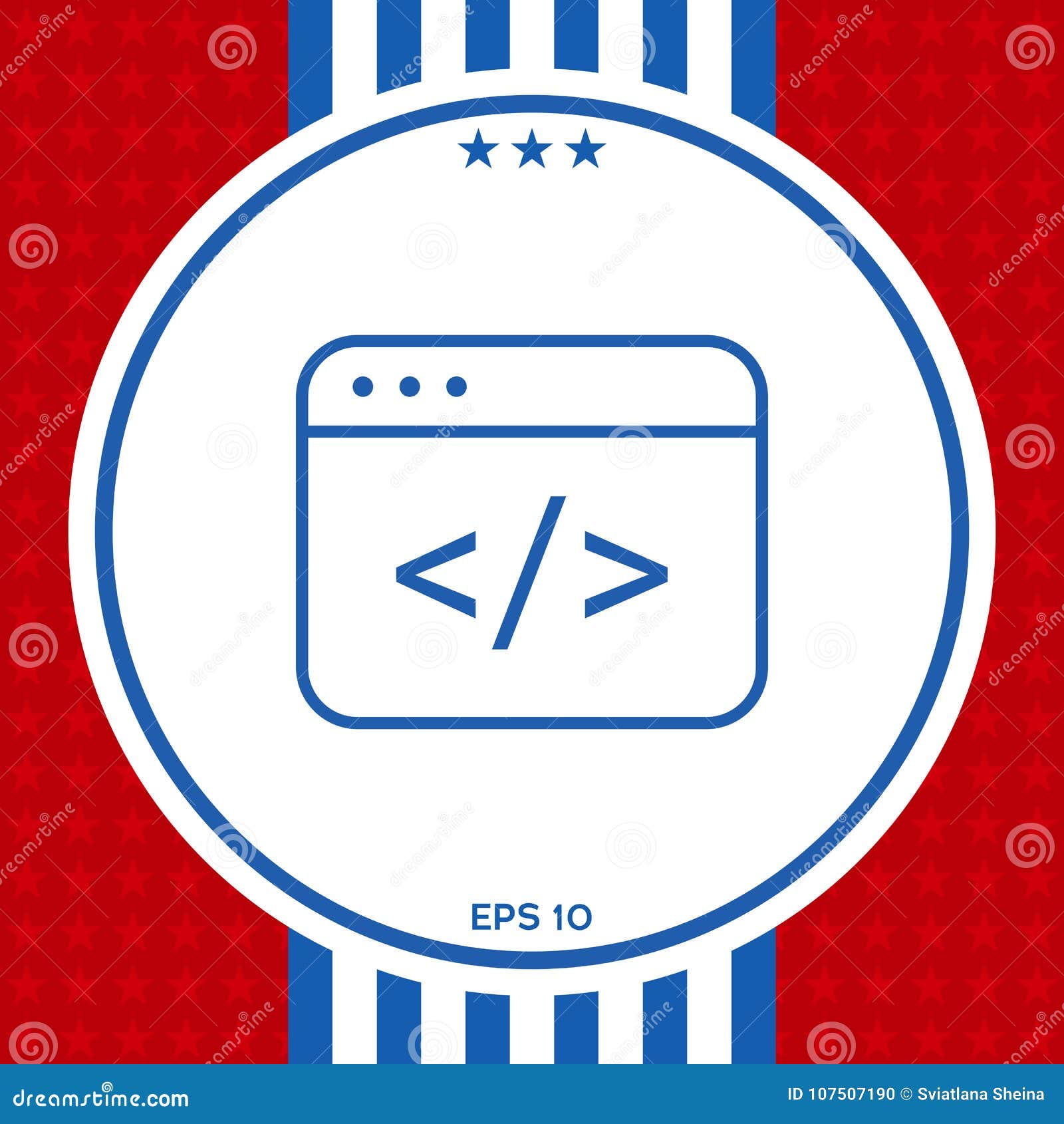 Code editor icon stock vector. Illustration of computer - 107507190