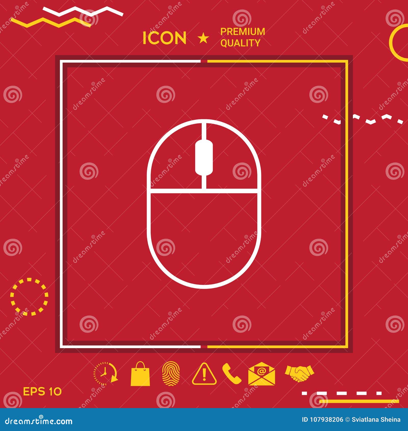 Computer mouse symbol icon stock vector. Illustration of object - 107938206