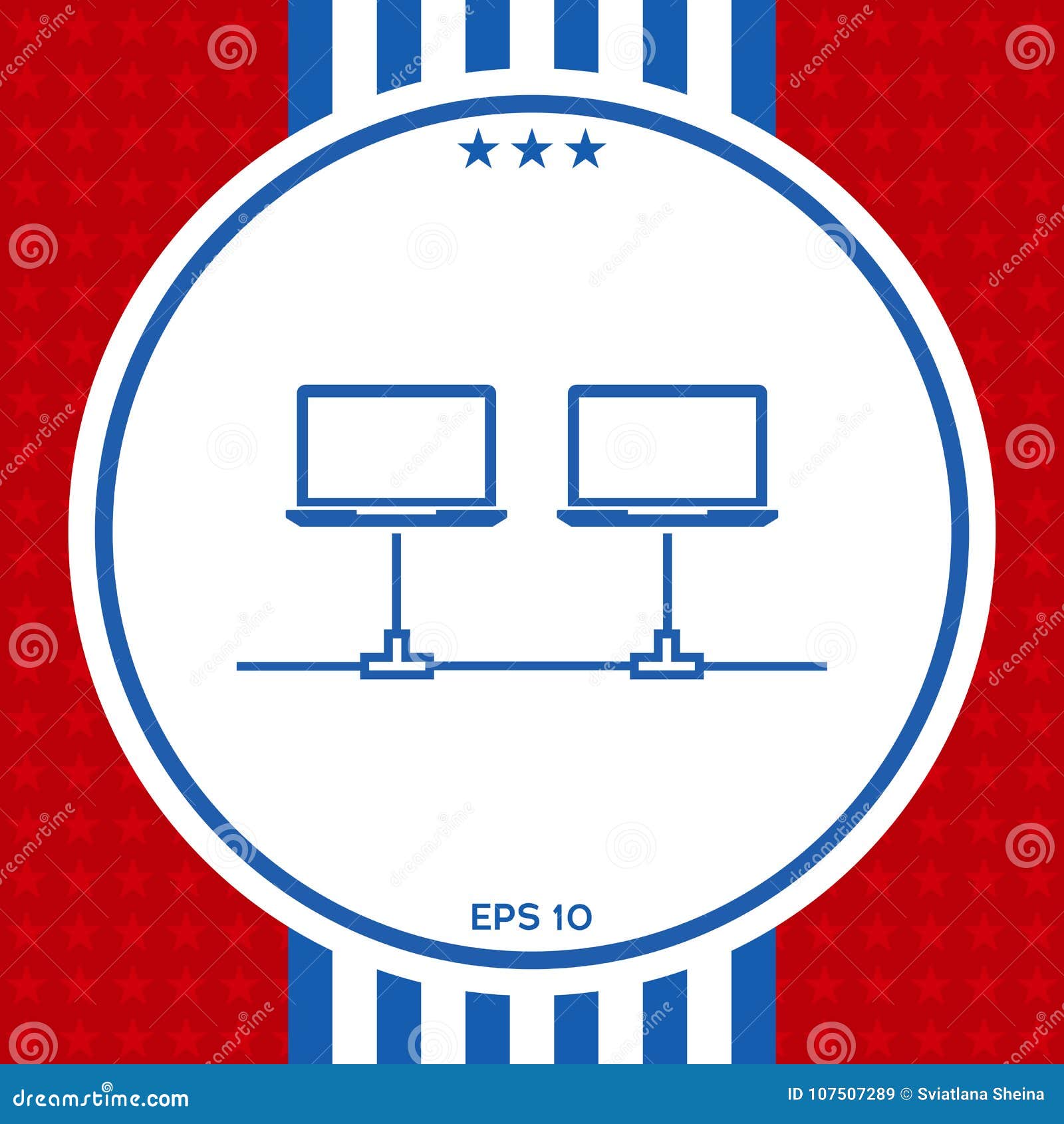 Computer network Icon stock vector. Illustration of graphic - 107507289