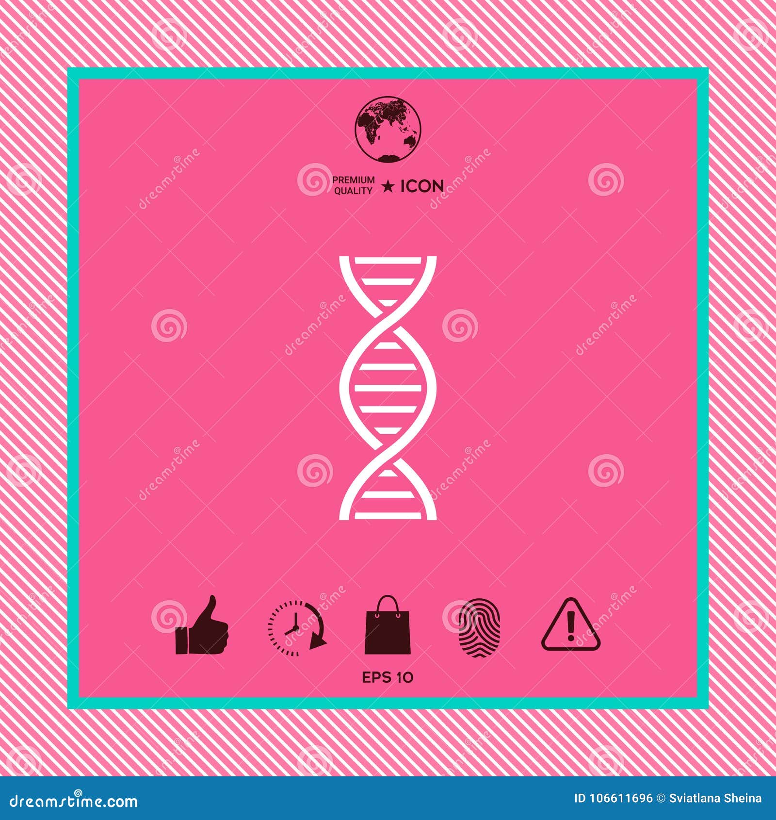 DNA symbol icon stock vector. Illustration of symbol - 106611696