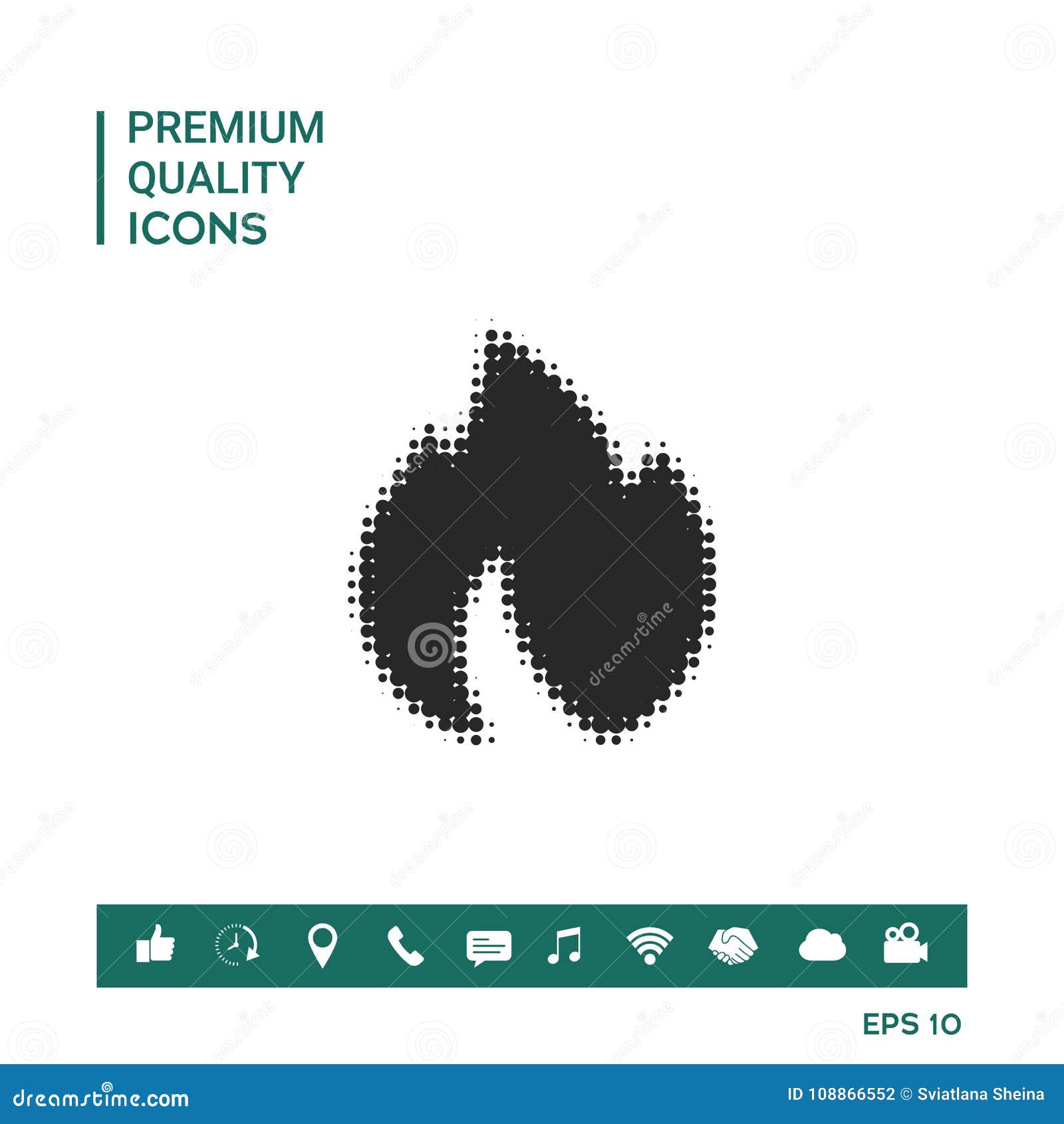 Fire, Flame - Halftone Logo. Stock Vector - Illustration of campfire ...