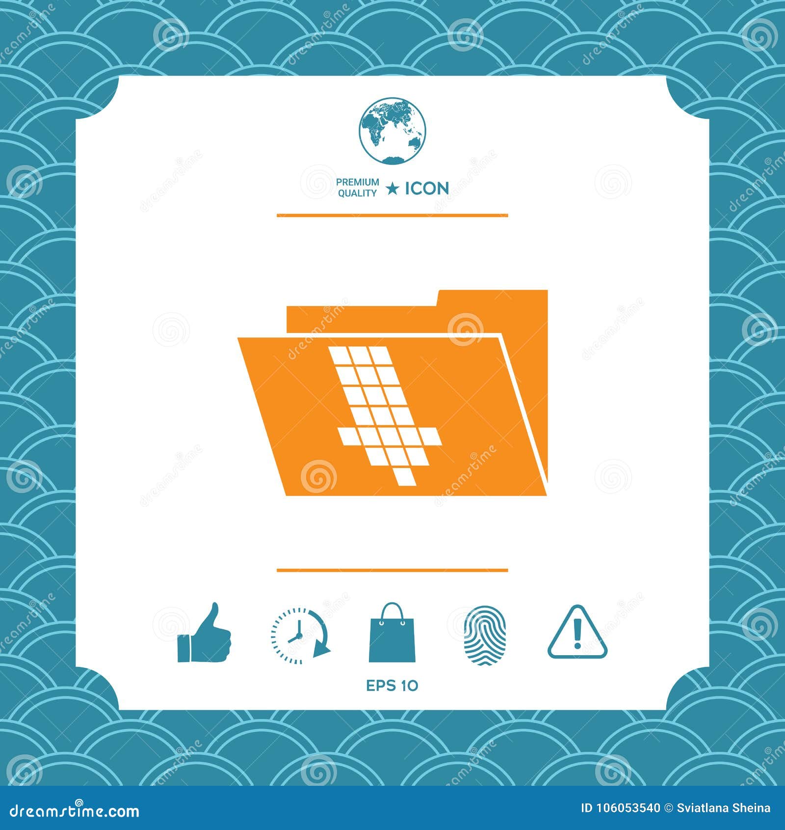 Folder down arrow icon stock vector. Illustration of internet - 106053540