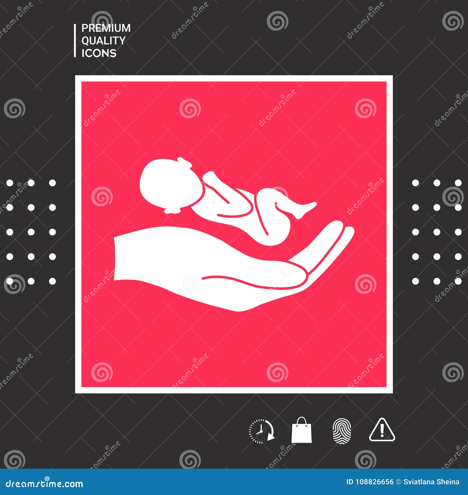 Hands Holding Baby, Protect Stock Vector - Illustration of symbol, hold ...