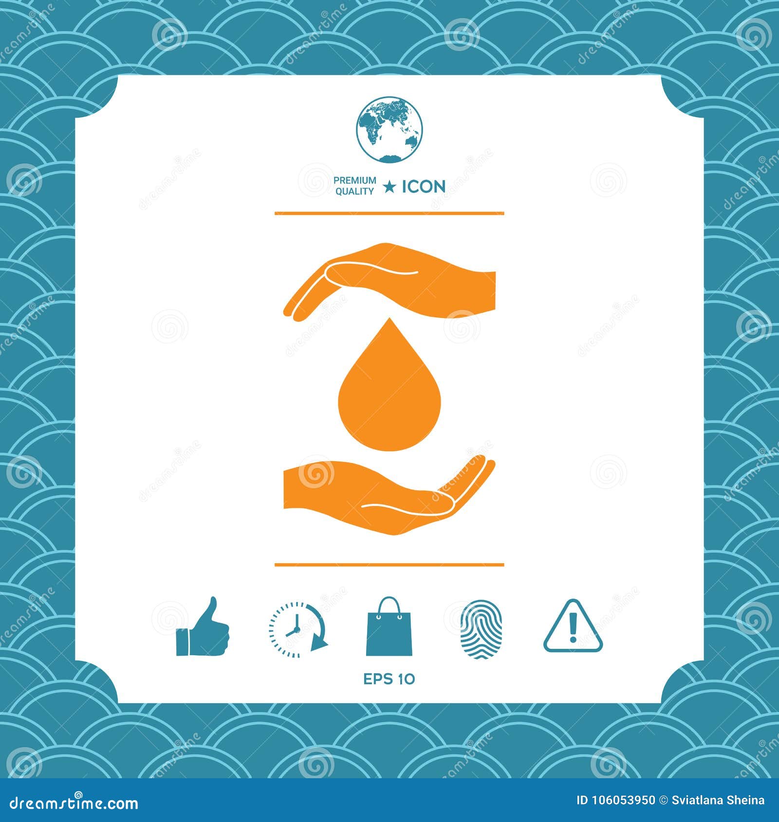 Hands Holding Drop - Protection Icon Stock Vector - Illustration of ...