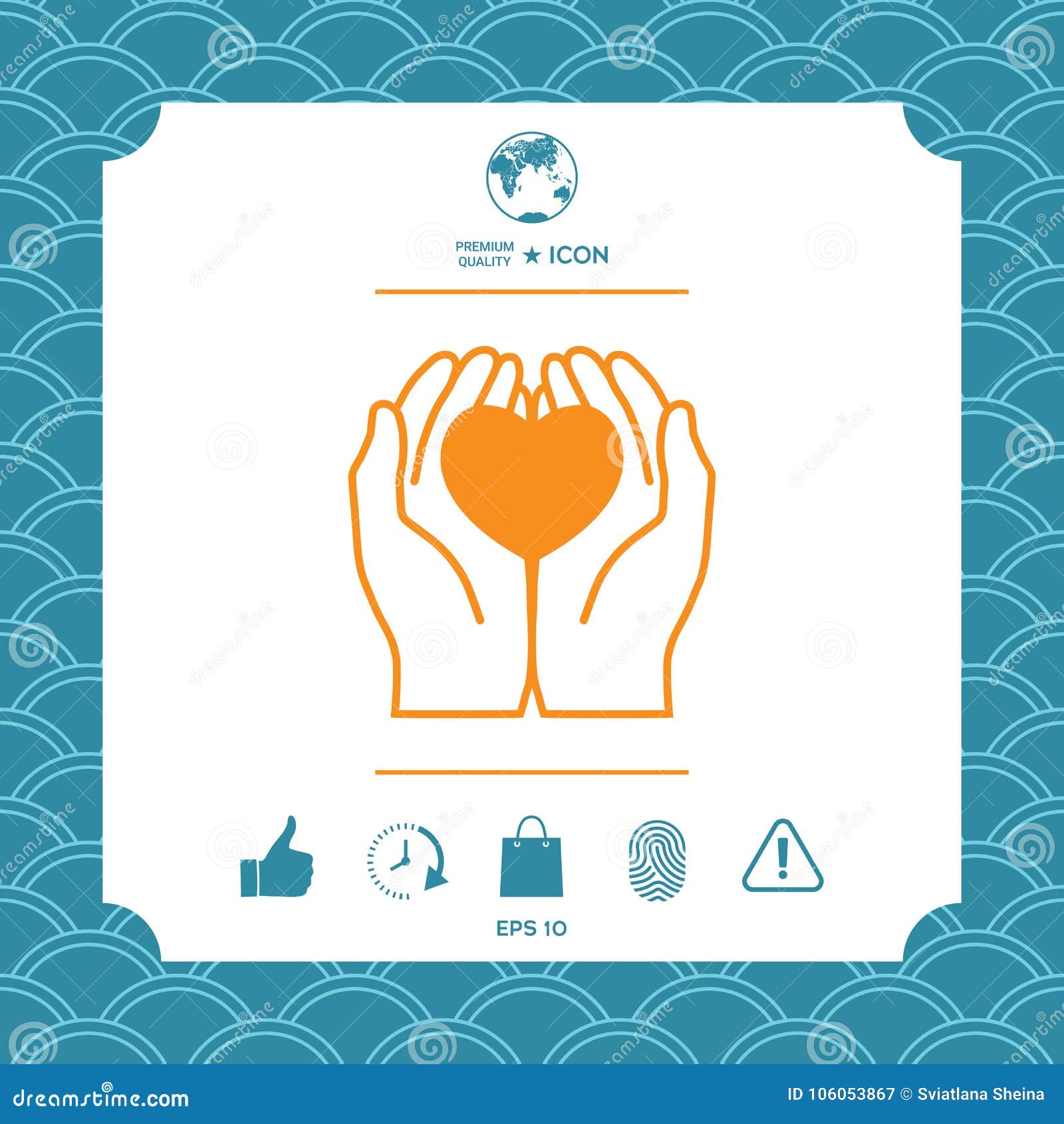 Hands Holding Heart - Protection Icon Stock Vector - Illustration of ...