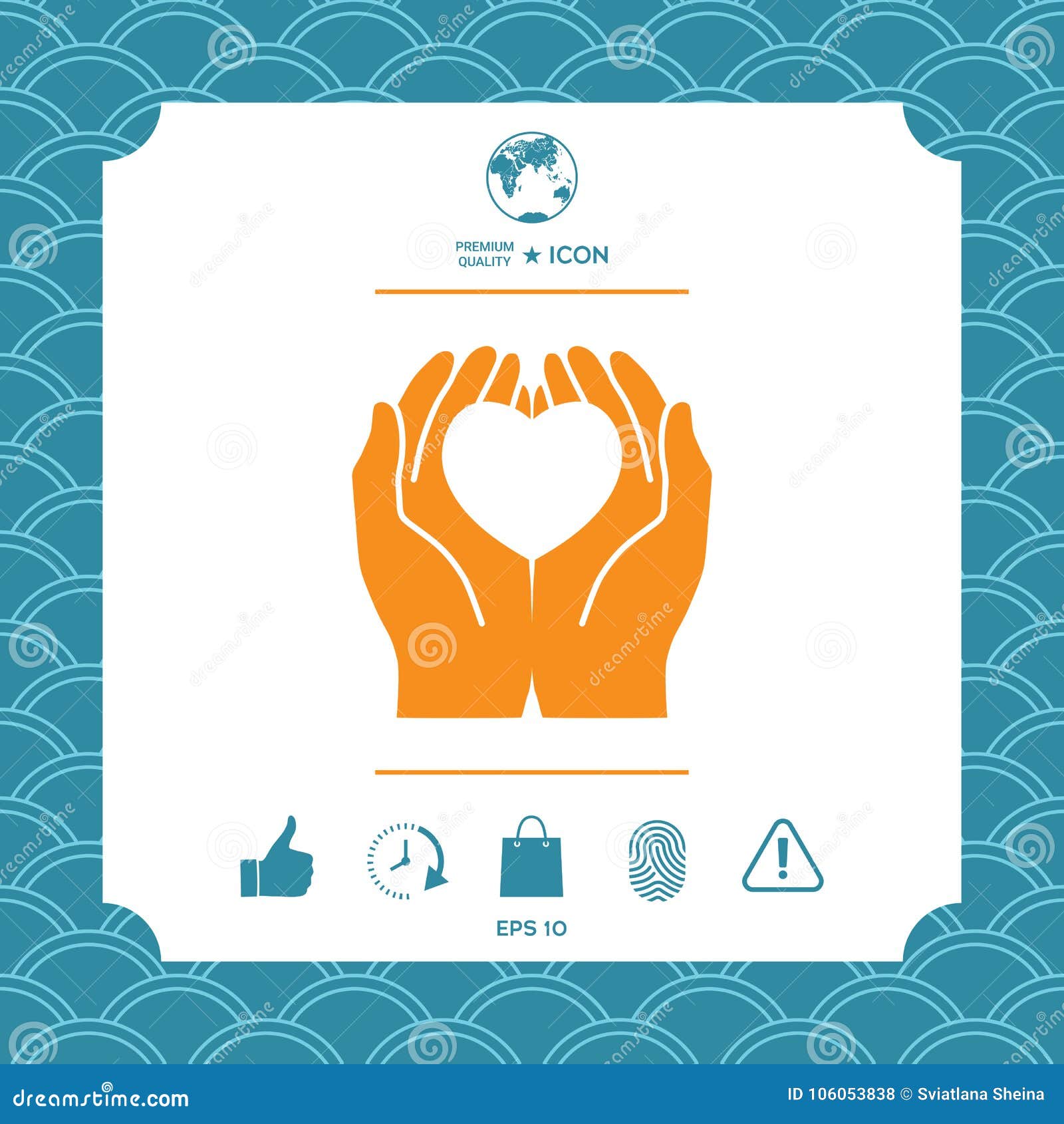 Hands Holding Heart - Protection Symbol Stock Vector - Illustration of ...