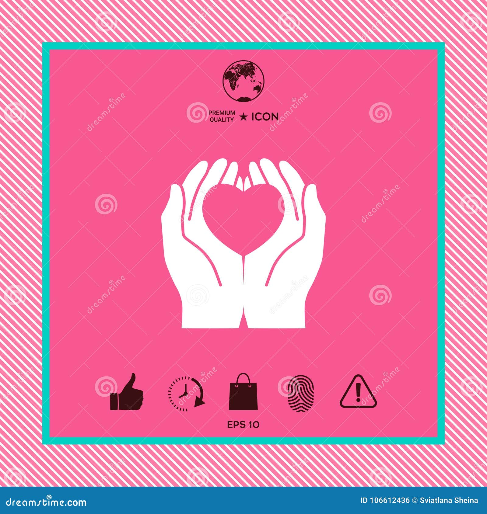 Hands Holding Heart - Protection Symbol Stock Vector - Illustration of ...