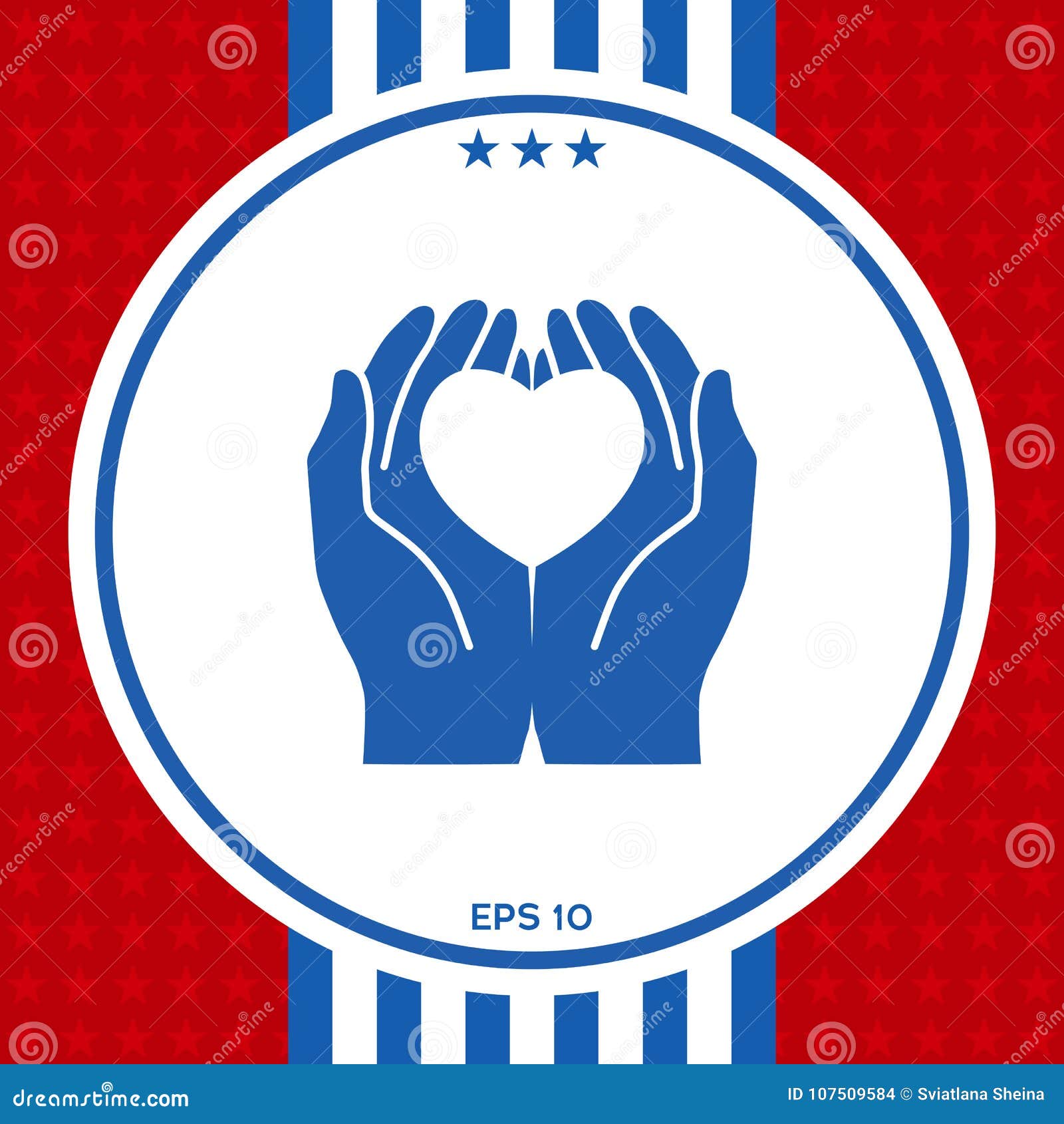 Hands Holding Heart - Protection Symbol Stock Vector - Illustration of ...