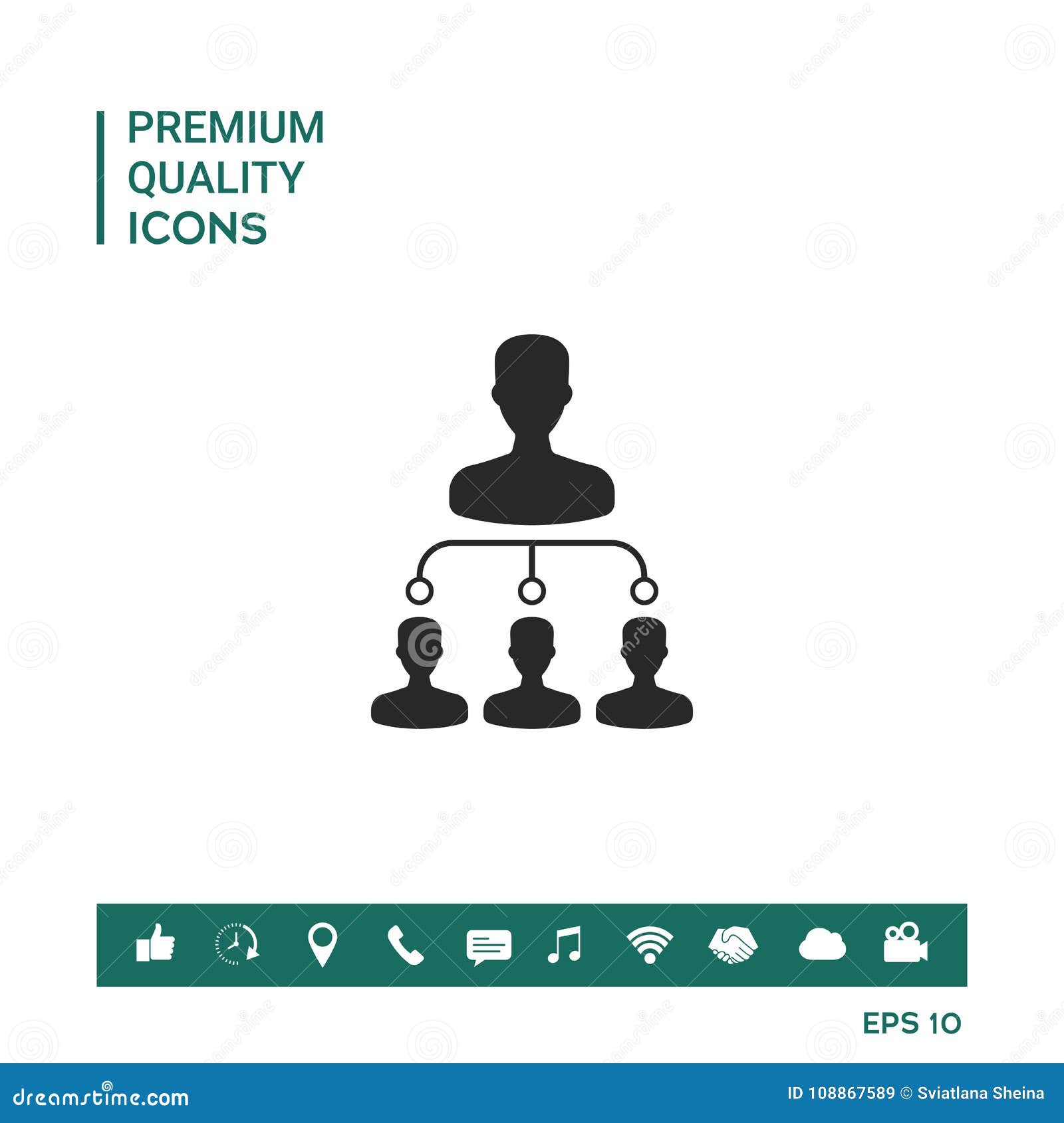 Hierarchy symbol icon stock vector. Illustration of organizational ...