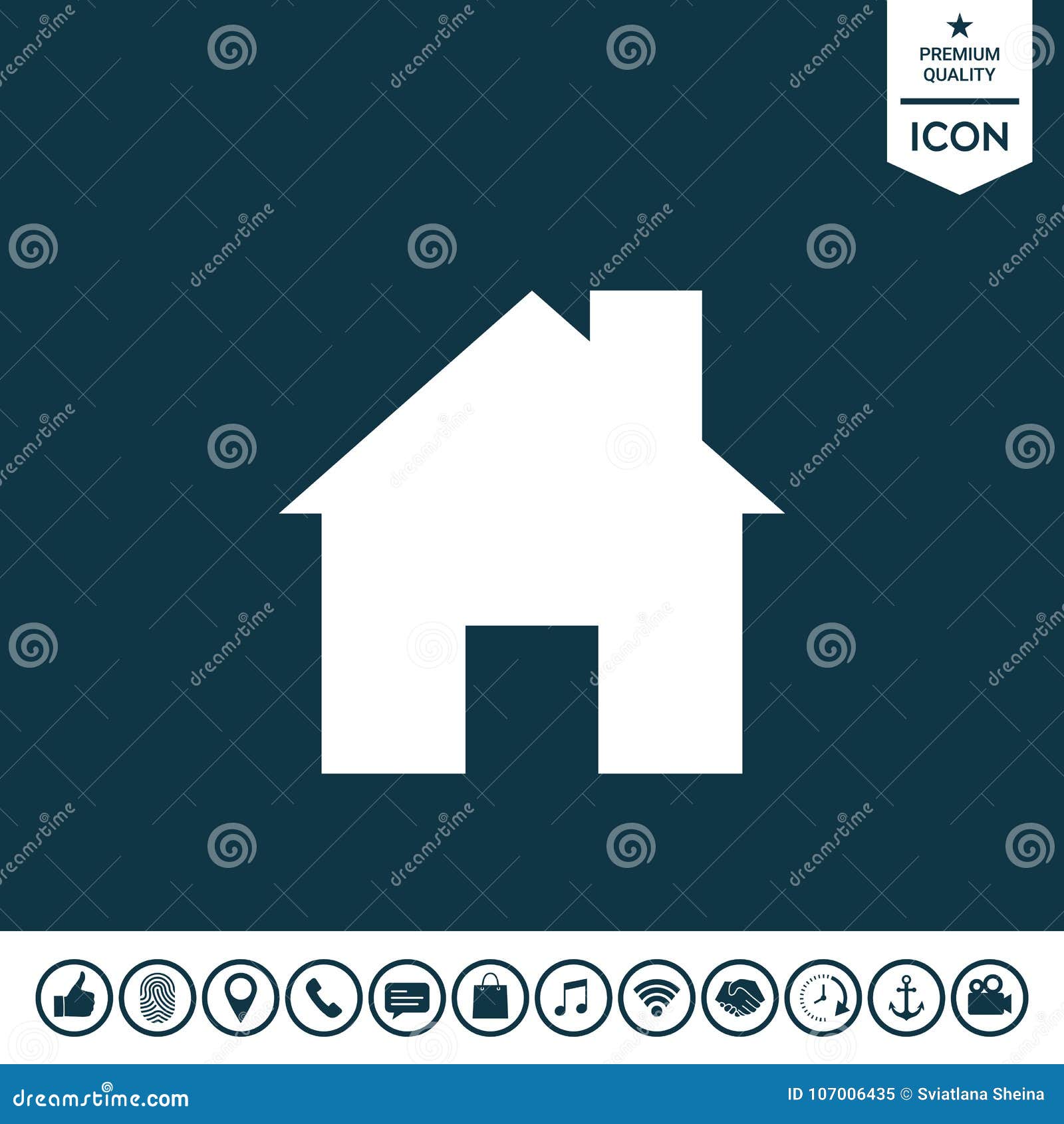 Home symbol icon stock vector. Illustration of site - 107006435