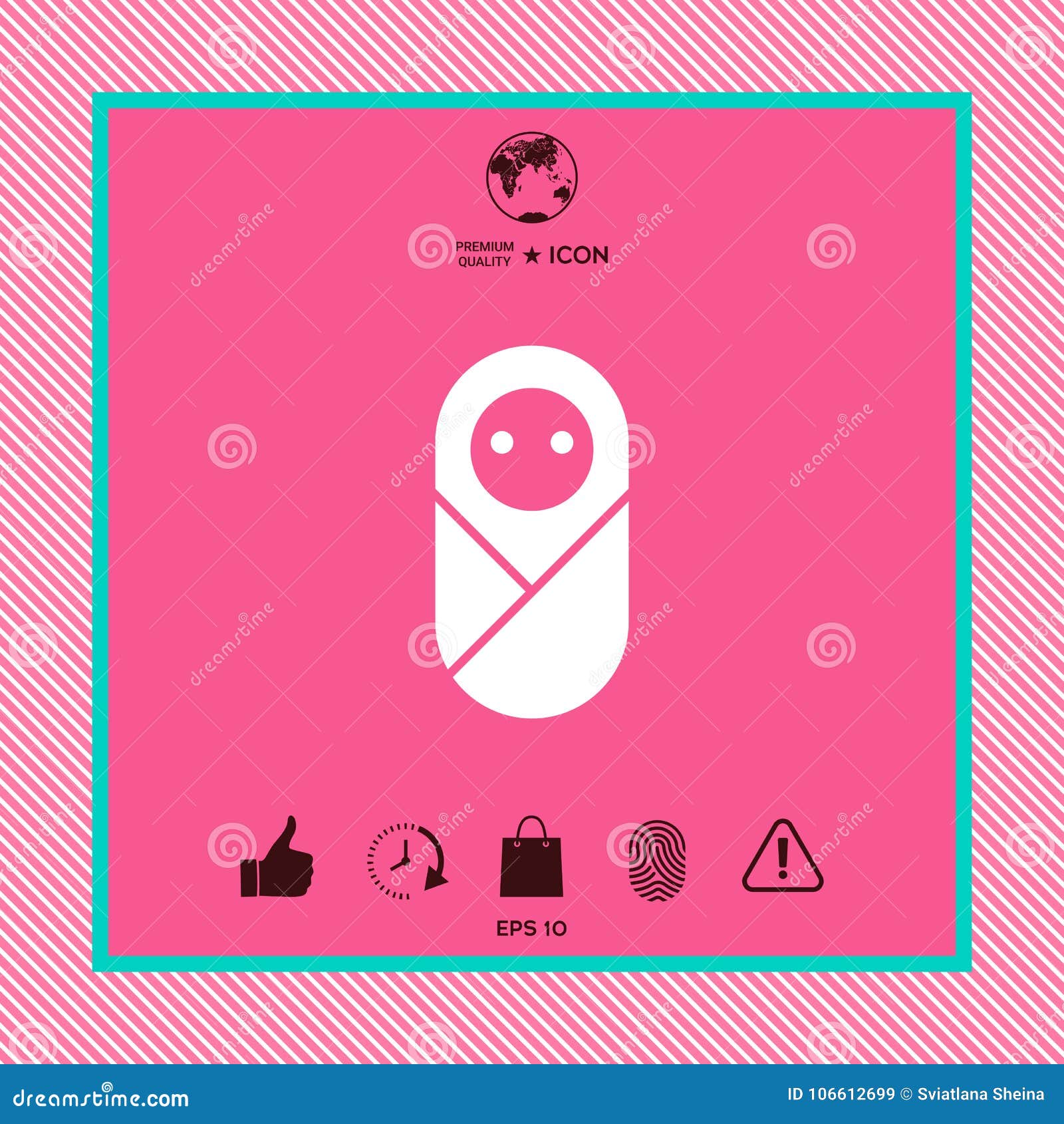 Infant, Neonate, Newborn Icon Stock Vector - Illustration of napkins ...