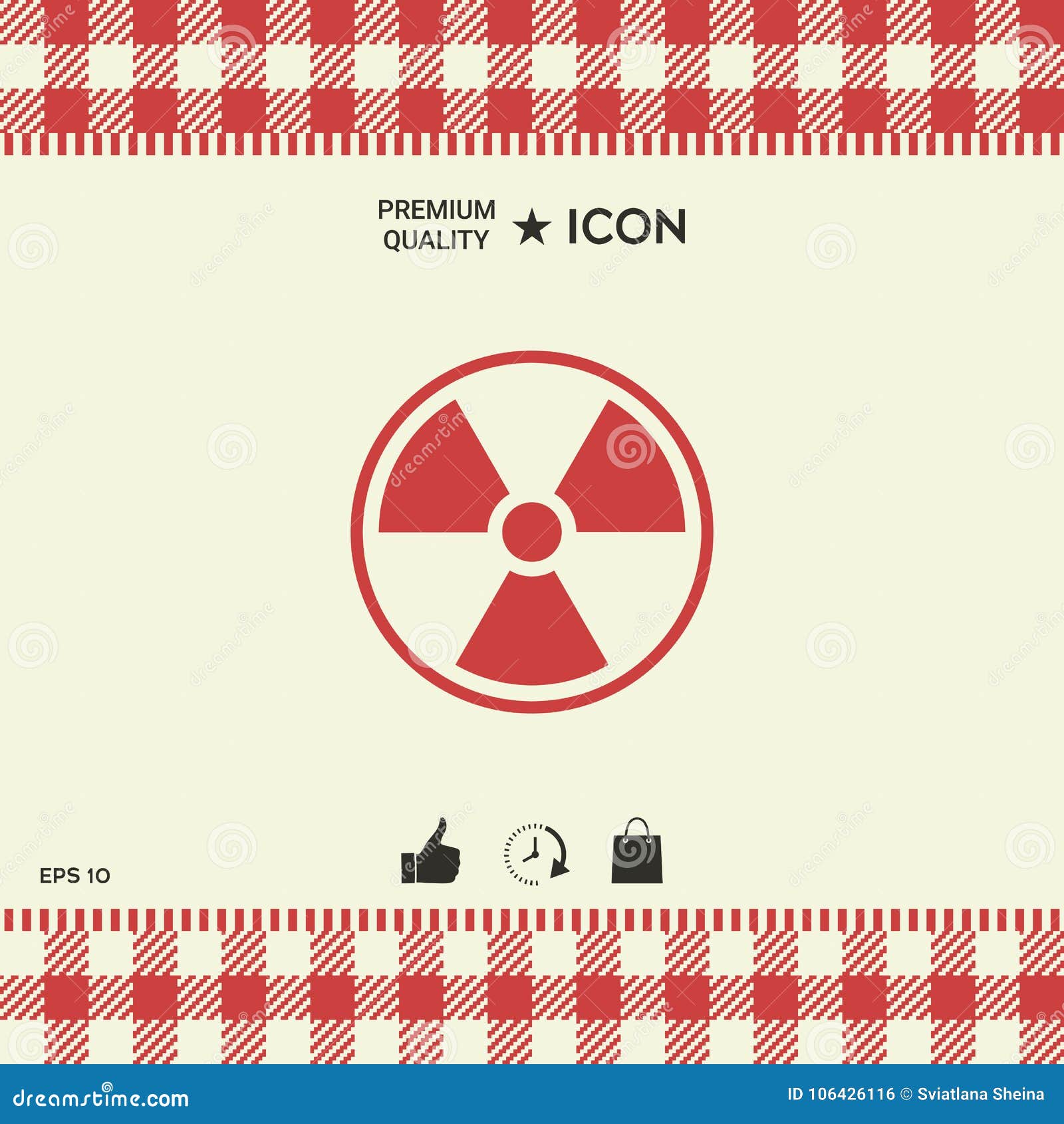 Ionizing radiation icon stock vector. Illustration of atom - 106426116