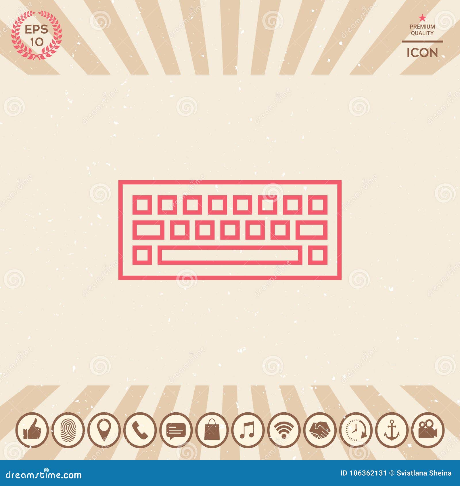 Keyboard symbol icon stock vector. Illustration of tool - 106362131