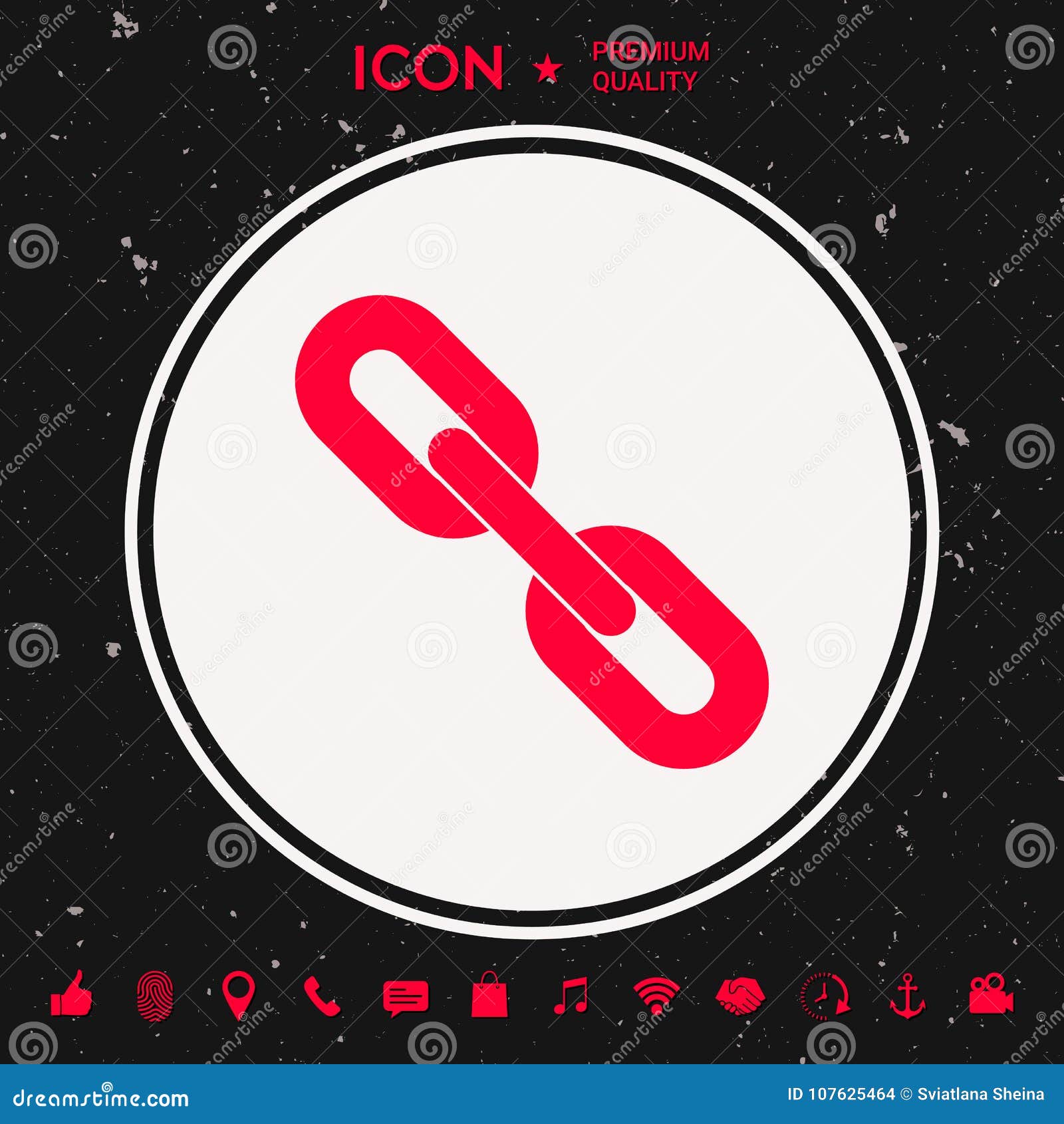 Link chain symbol icon stock vector. Illustration of concept - 107625464