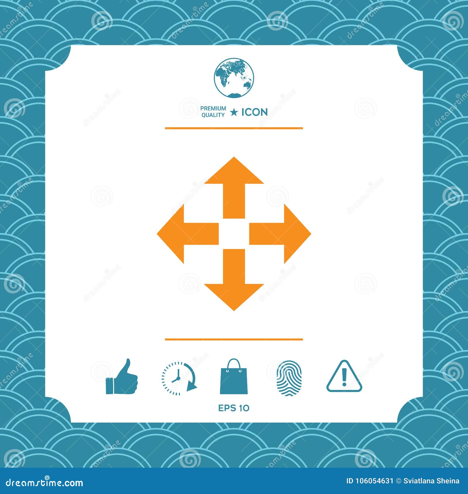 Move symbol icon stock vector. Illustration of interface - 106054631