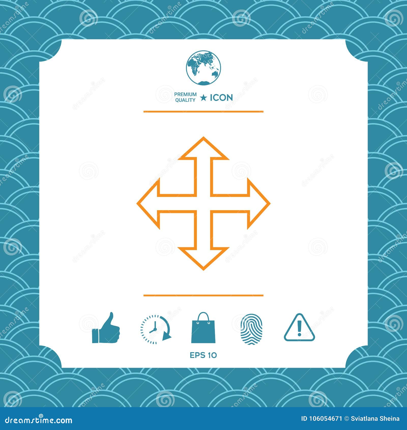 Move symbol icon stock vector. Illustration of sign - 106054671