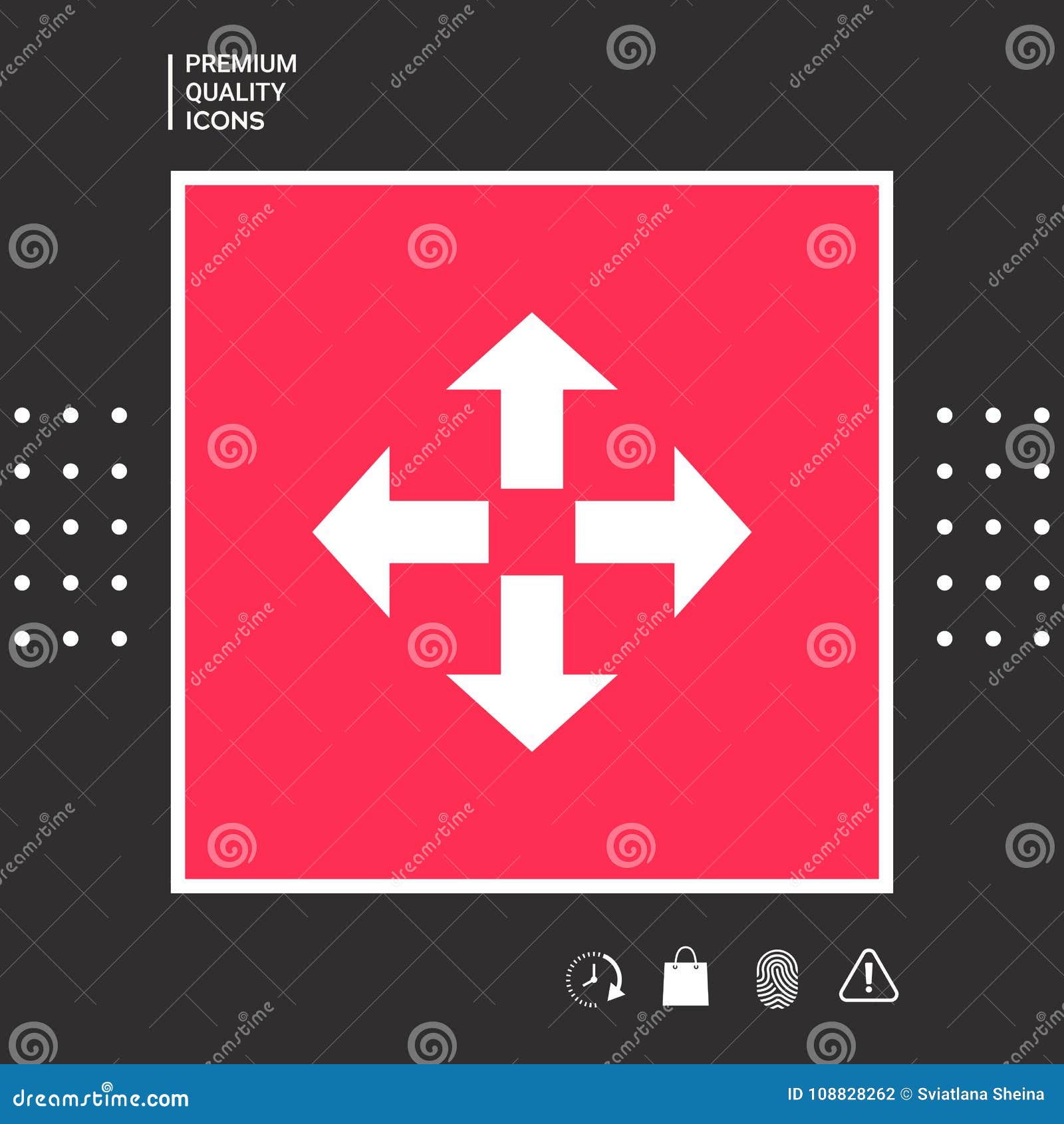 Move symbol icon stock vector. Illustration of pointer - 108828262