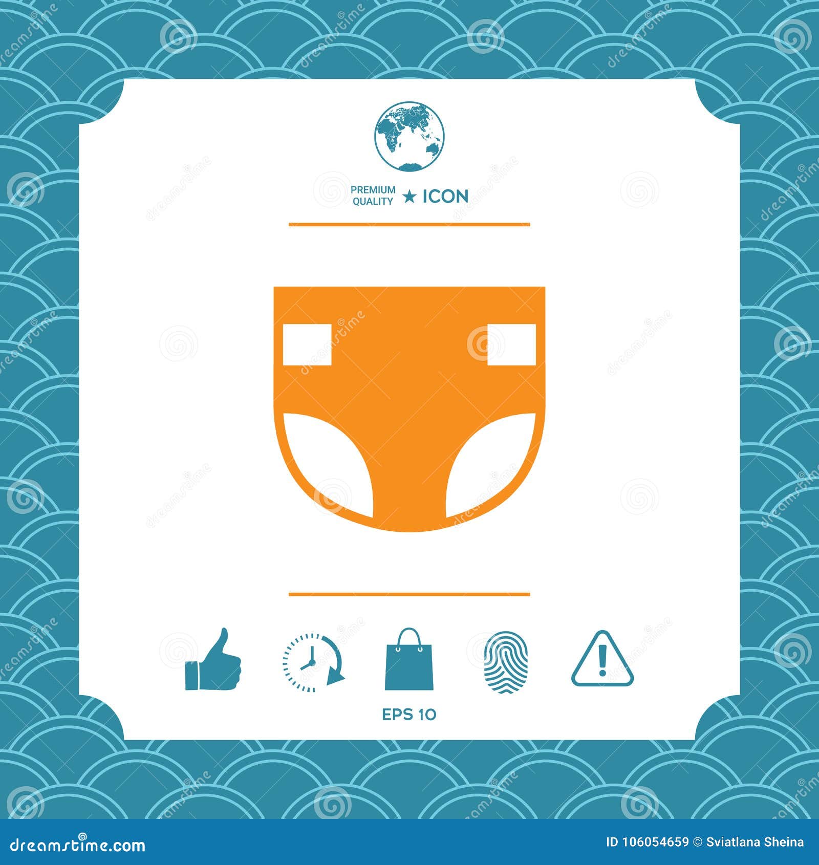 Nappy symbol icon stock vector. Illustration of newborn - 106054659