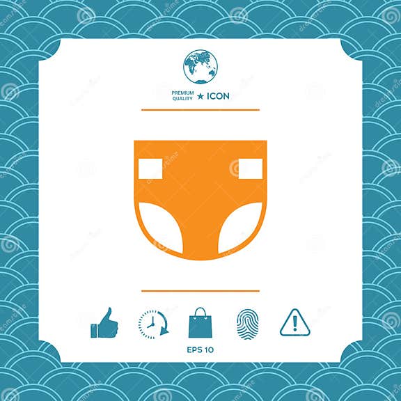 Nappy symbol icon stock vector. Illustration of newborn - 106054659
