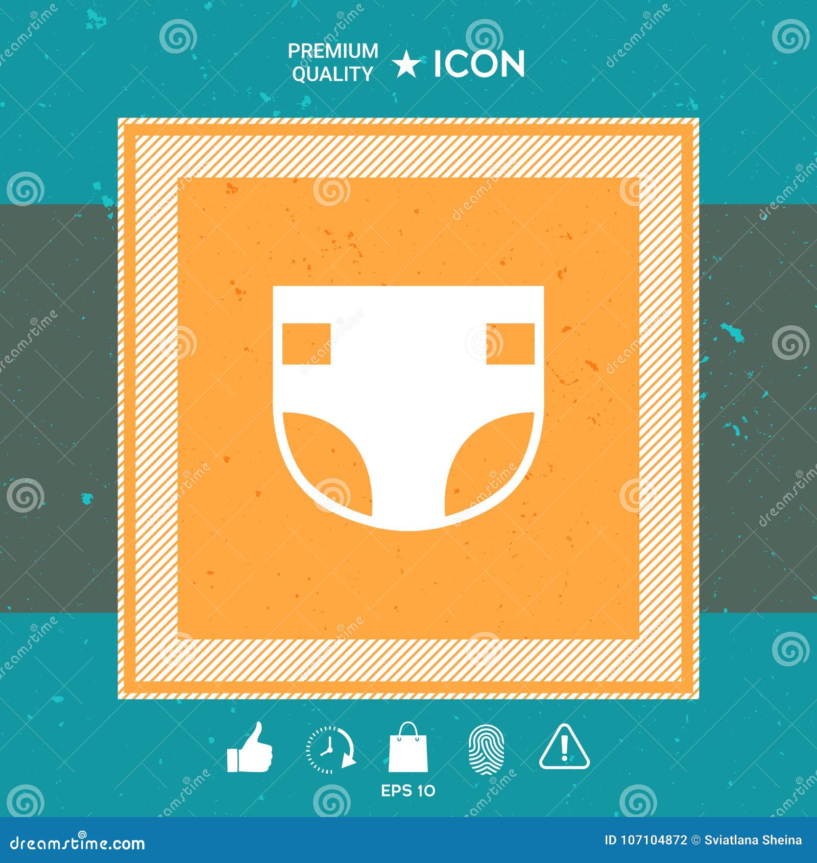 Nappy symbol icon stock vector. Illustration of childhood - 107104872