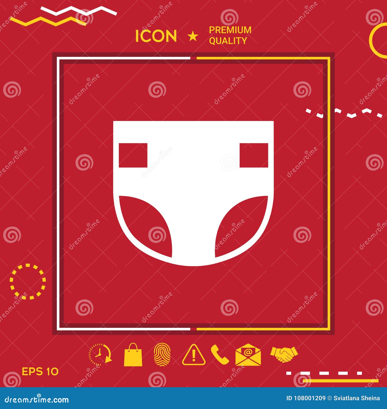 Nappy symbol icon stock vector. Illustration of childhood - 108001209